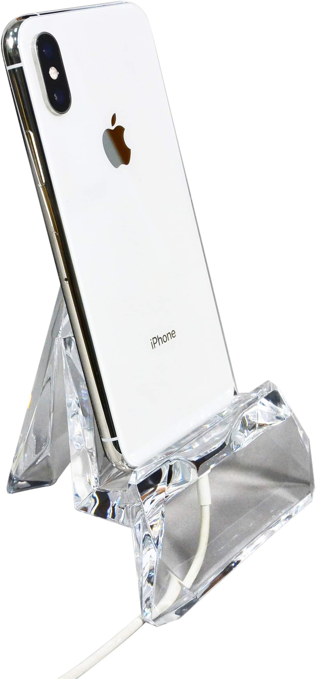 Amazon.com: Crpich Acrylic Cell Phone Stand, Portable Clear Phone Stand ...