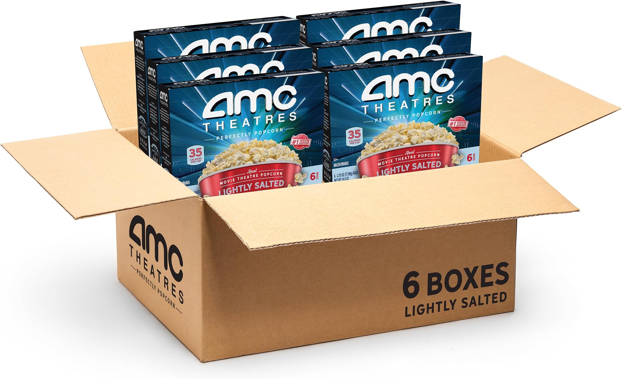 Amazon.com: AMC Theatres Microwave Popcorn, Lightly Salted, 2.75 oz (6 ...