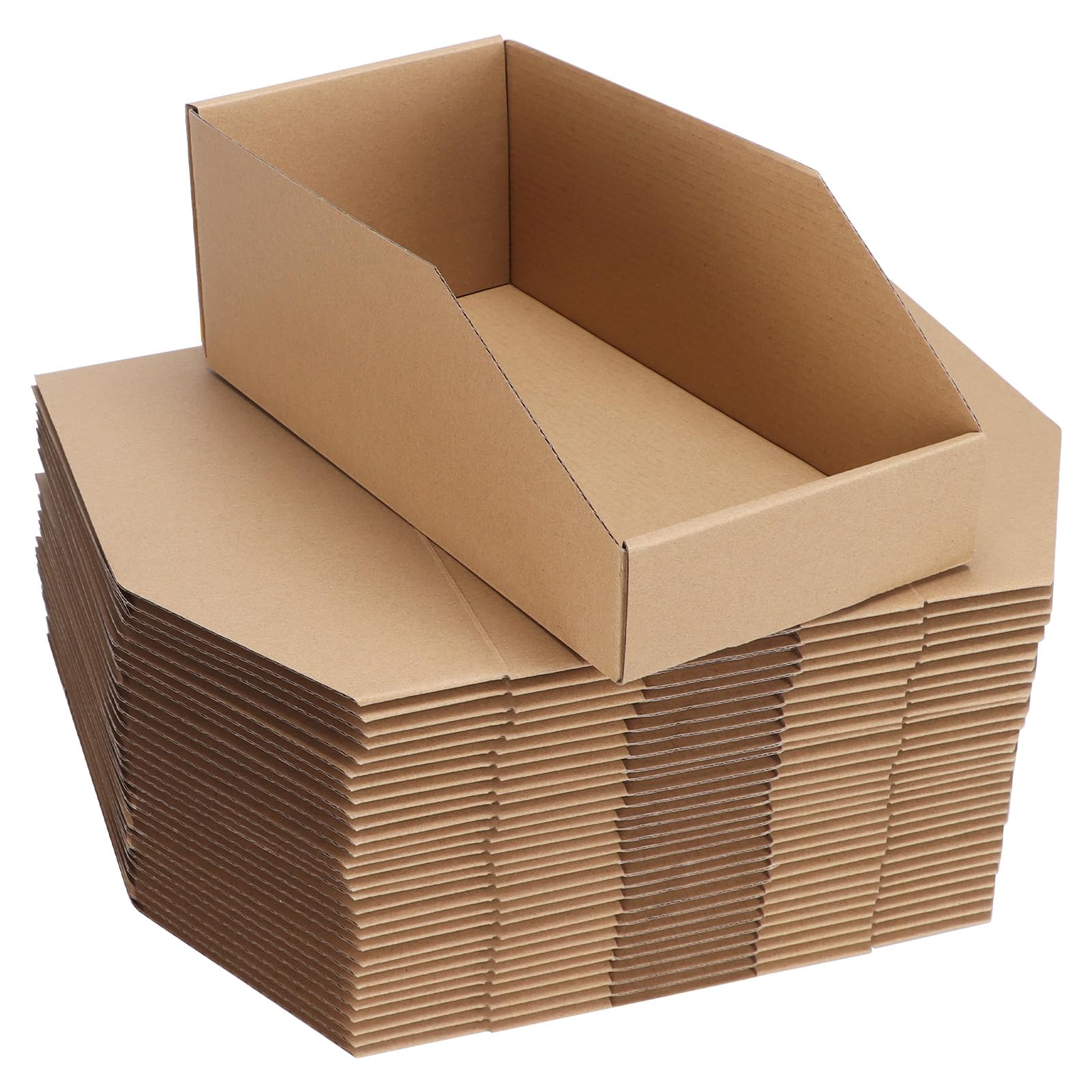 Snapklik.com : ZBEIVAN Corrugated Cardboard Storage Bins