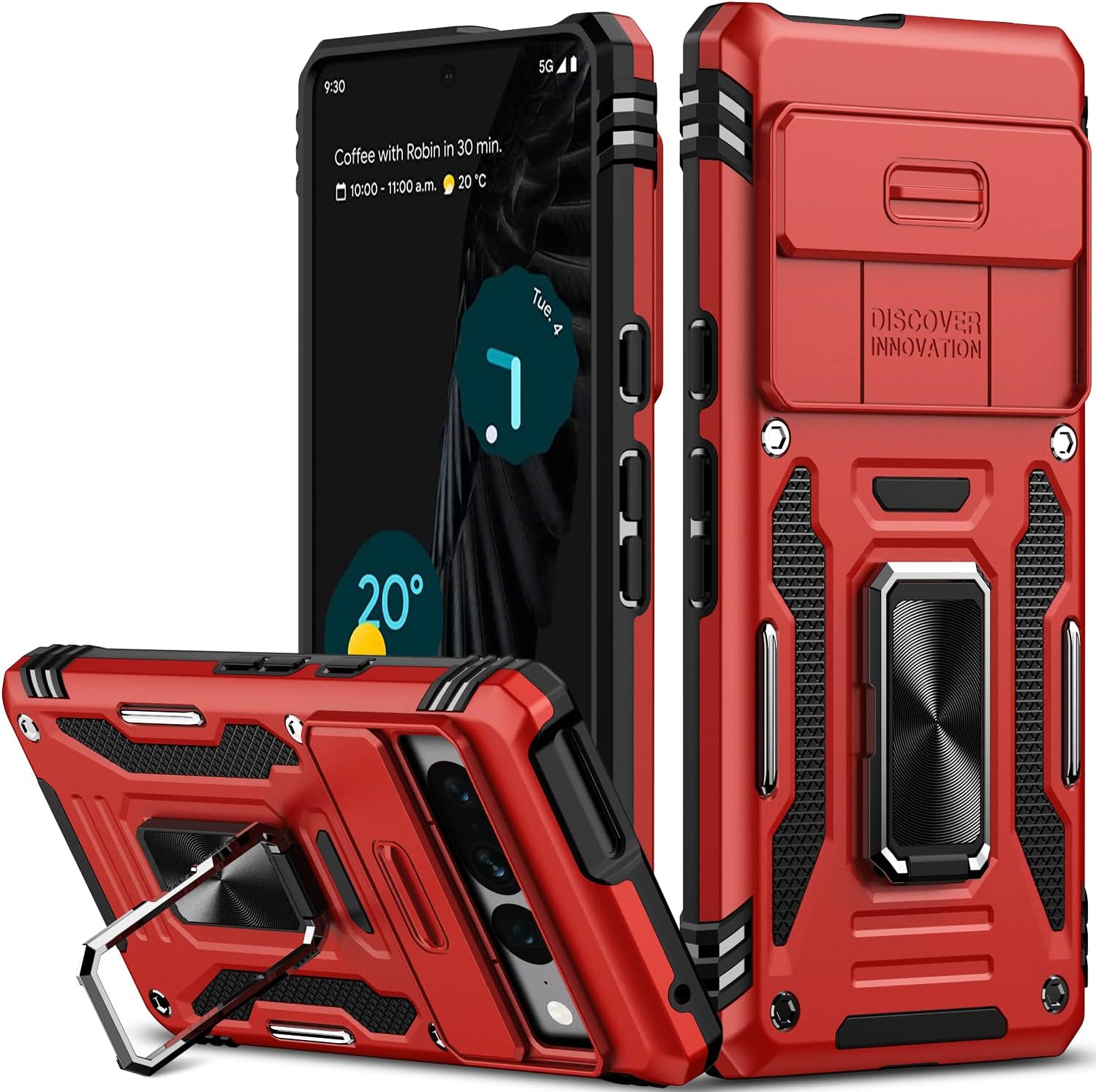 Nvollnoe for Google Pixel 7 Pro Case with Slide Camera Cover Drop ...