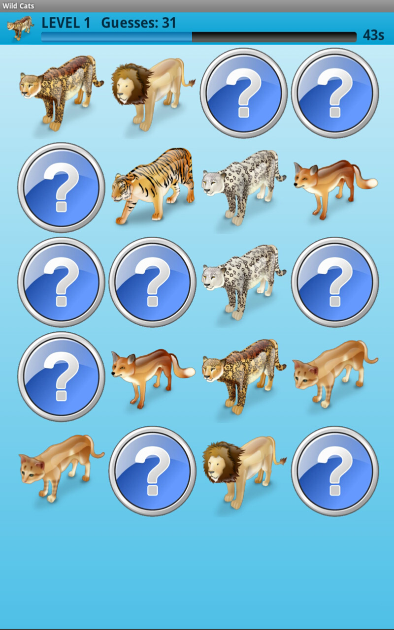 Wild Cats Match up Game - App on Amazon Appstore