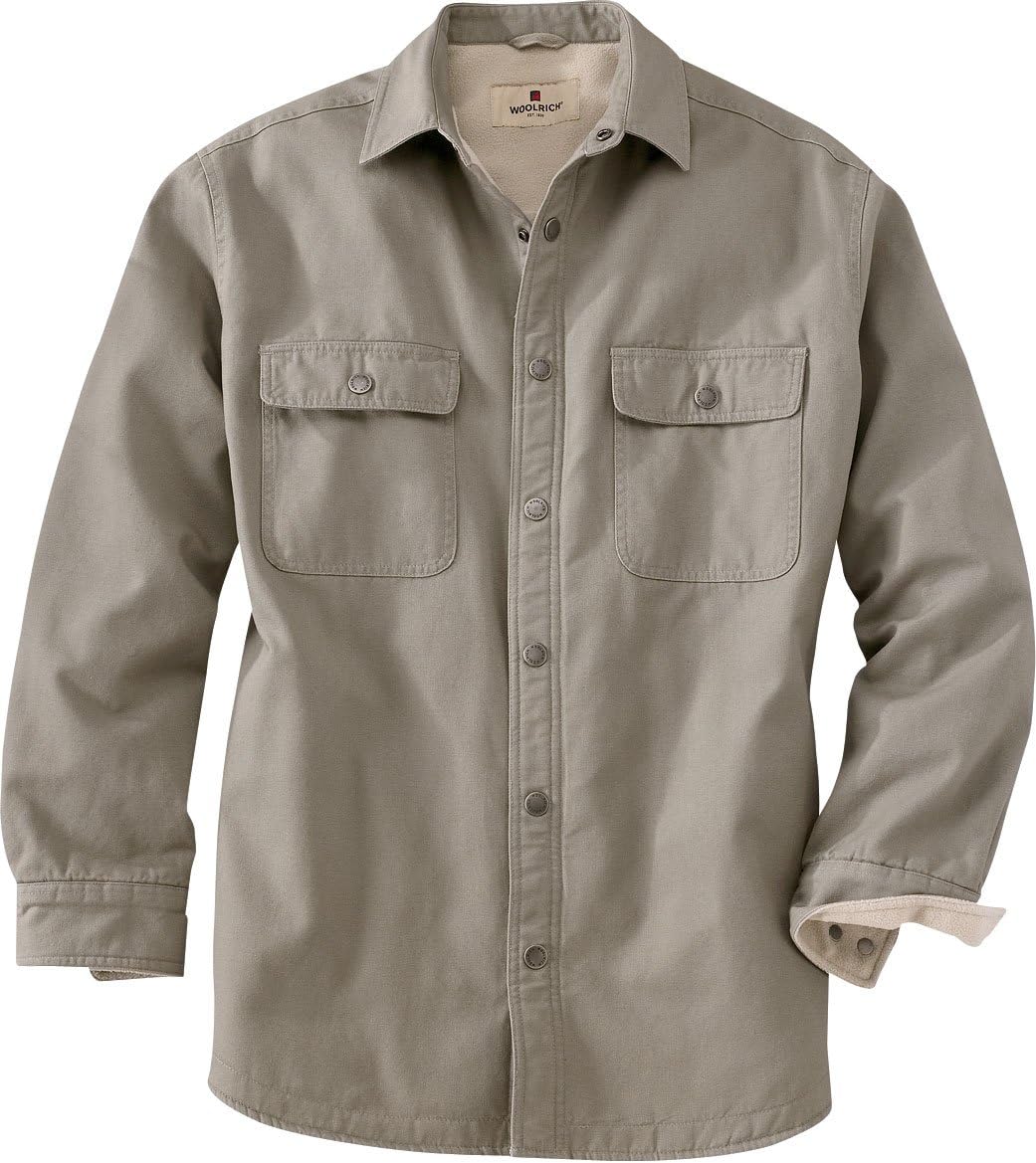 Woolrich Men's Shadycreek Shirt Jacket, Shale, X-Large at Amazon Men’s ...