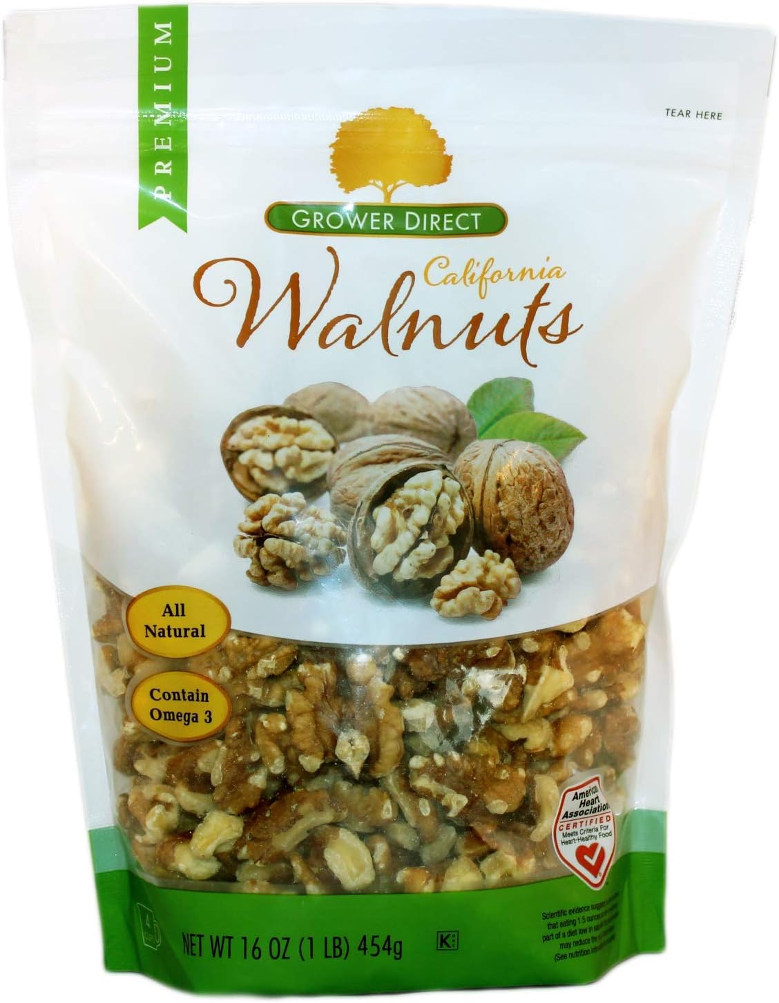 Amazon.com : Growers Direct Natural Premium California Shelled Walnuts ...