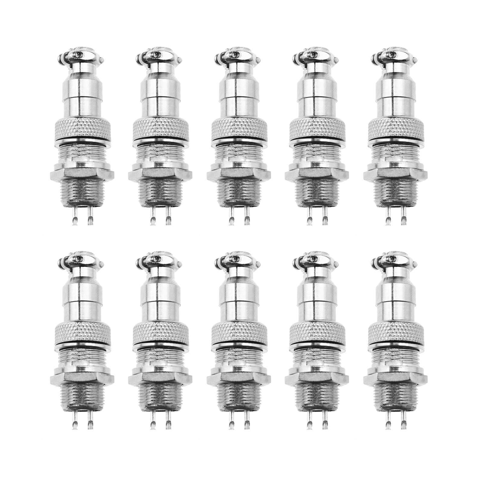 Buy OTOTEC 10x GX12 Aviation Plug 2 Pin Connector Set Metal Male Female ...