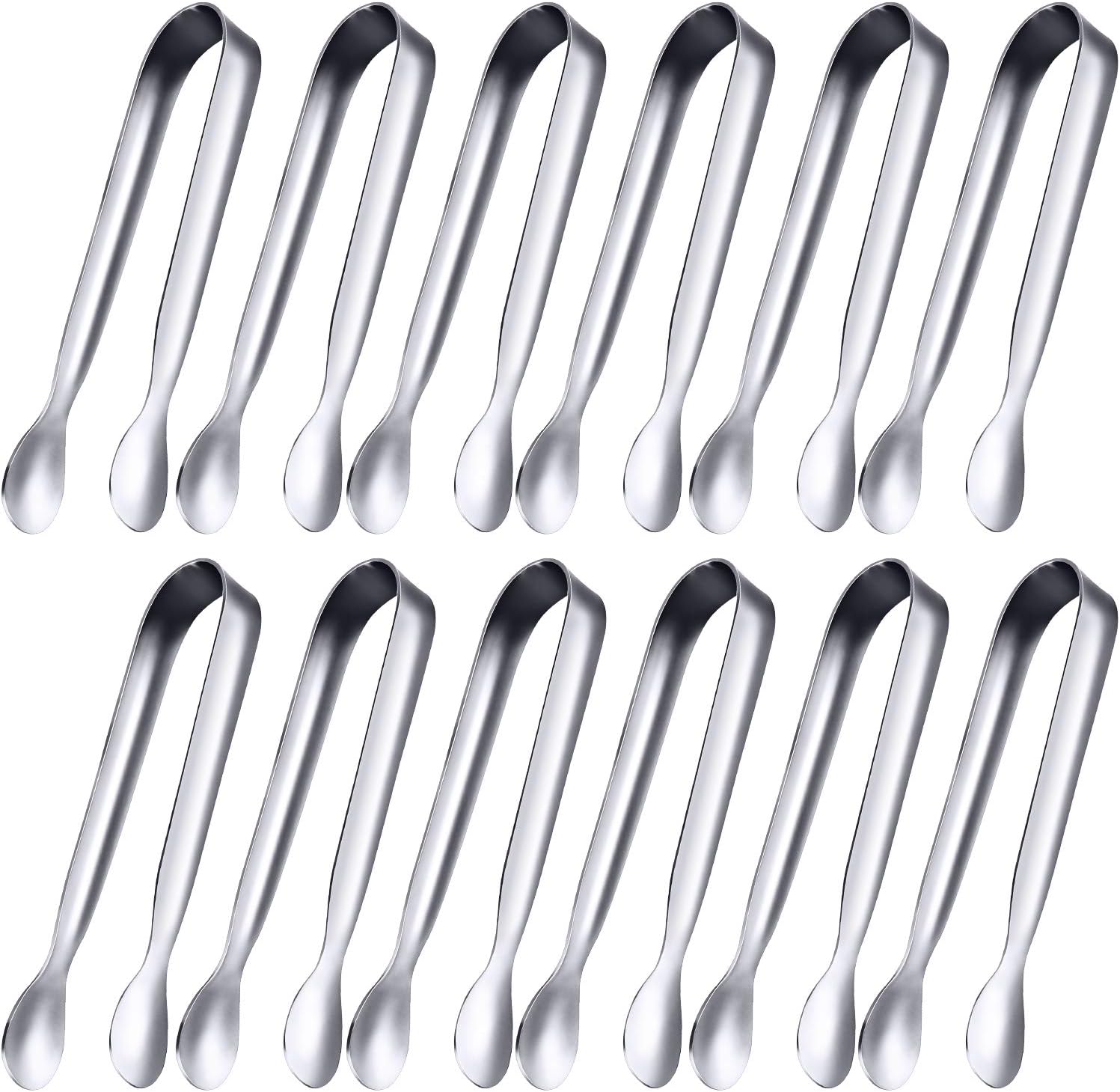 Shindel - 12 pinzas pequeñas para alimentos, mini pinzas de acero ...