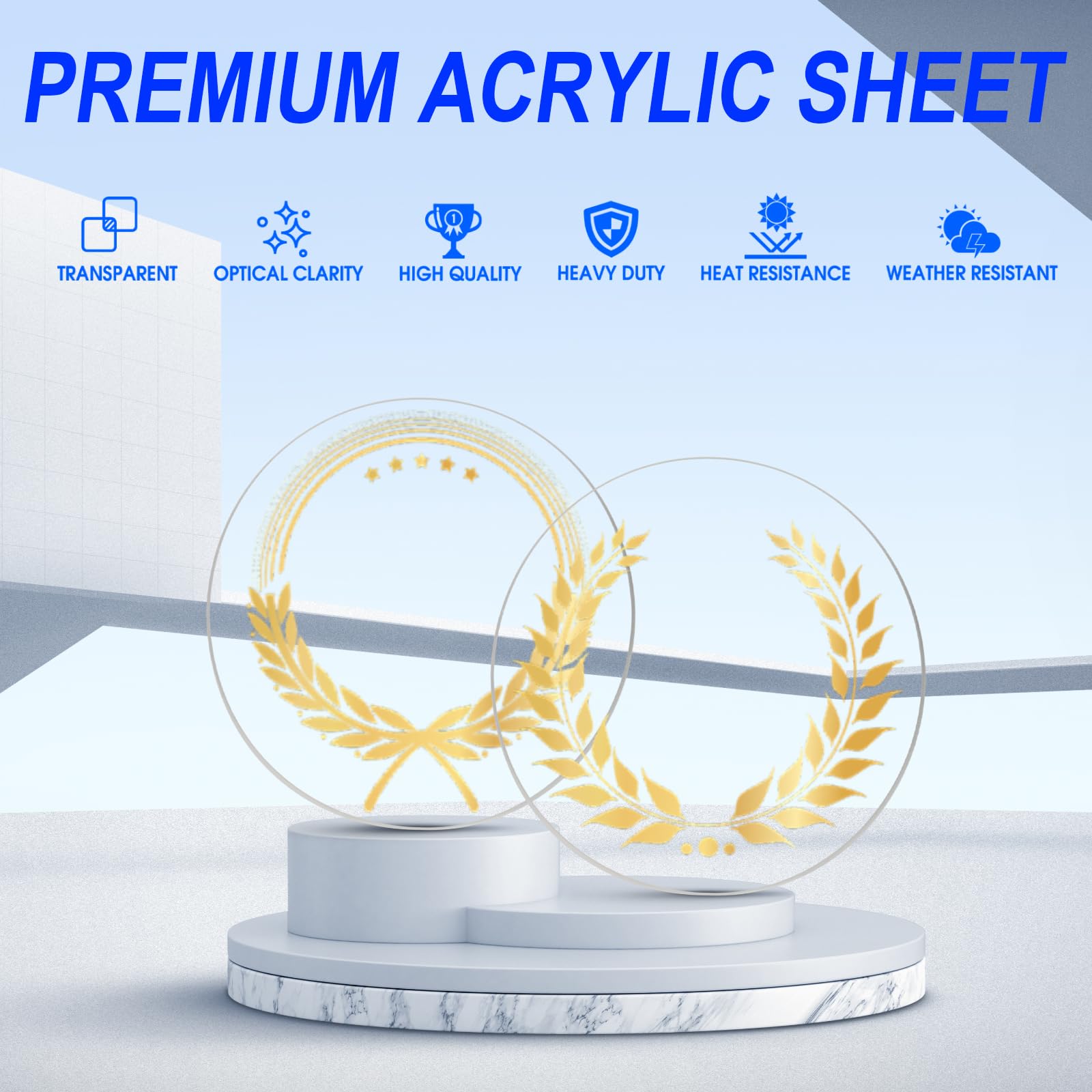 Snapklik.com : 2 Pieces 1/4" Round Plexiglass Sheet, 4 Inch Diameter ...