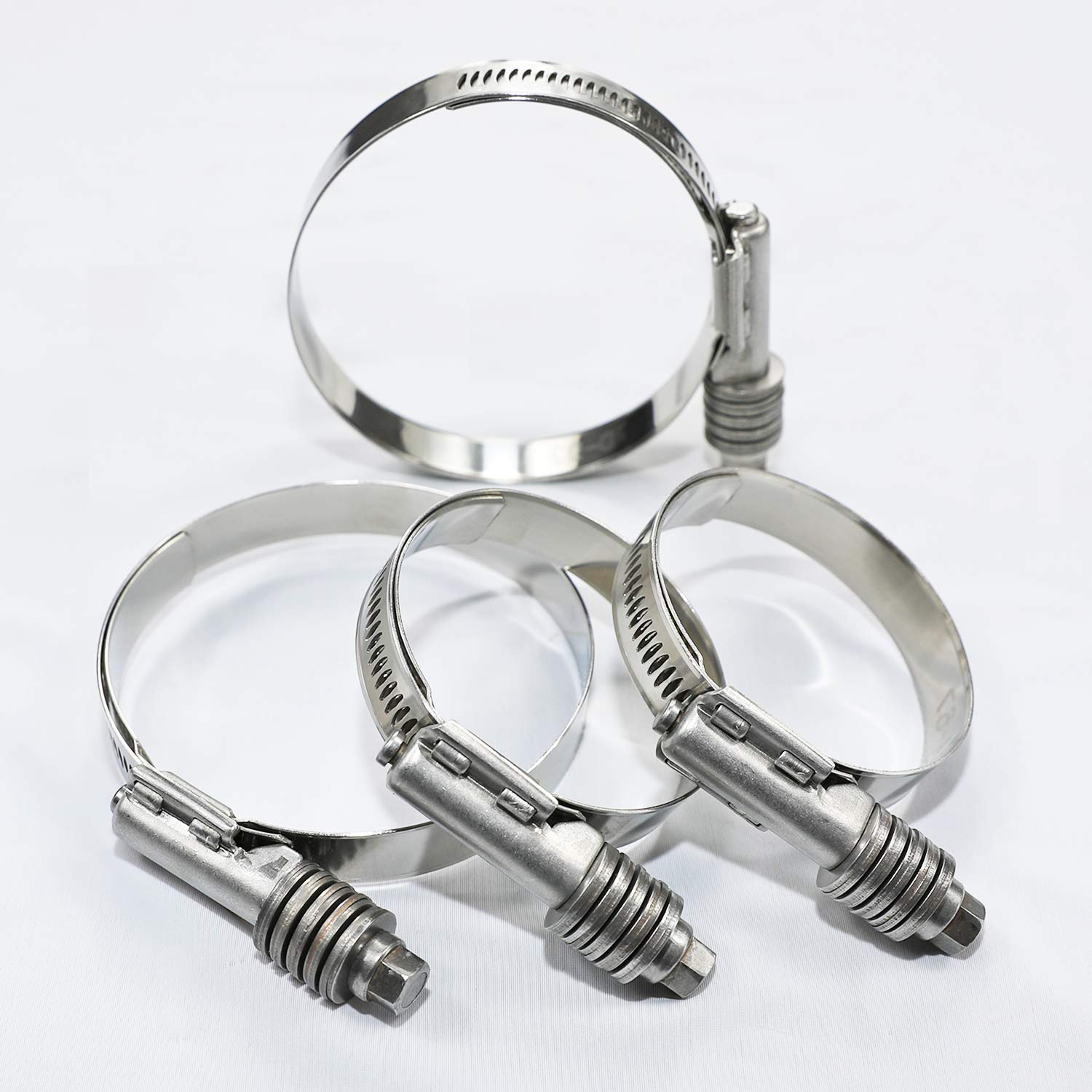 Snapklik.com : AKIHISA 10 Pack 70-92mm Heavy Duty Upgrade T-bolt Clamps ...
