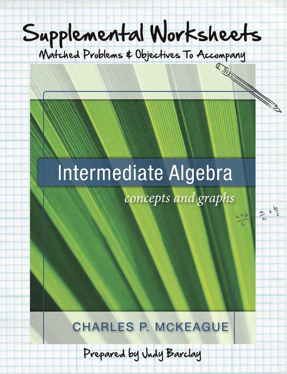 Supplemental Worksheets for McKeague's Intermediate Algebra (Concepts ...