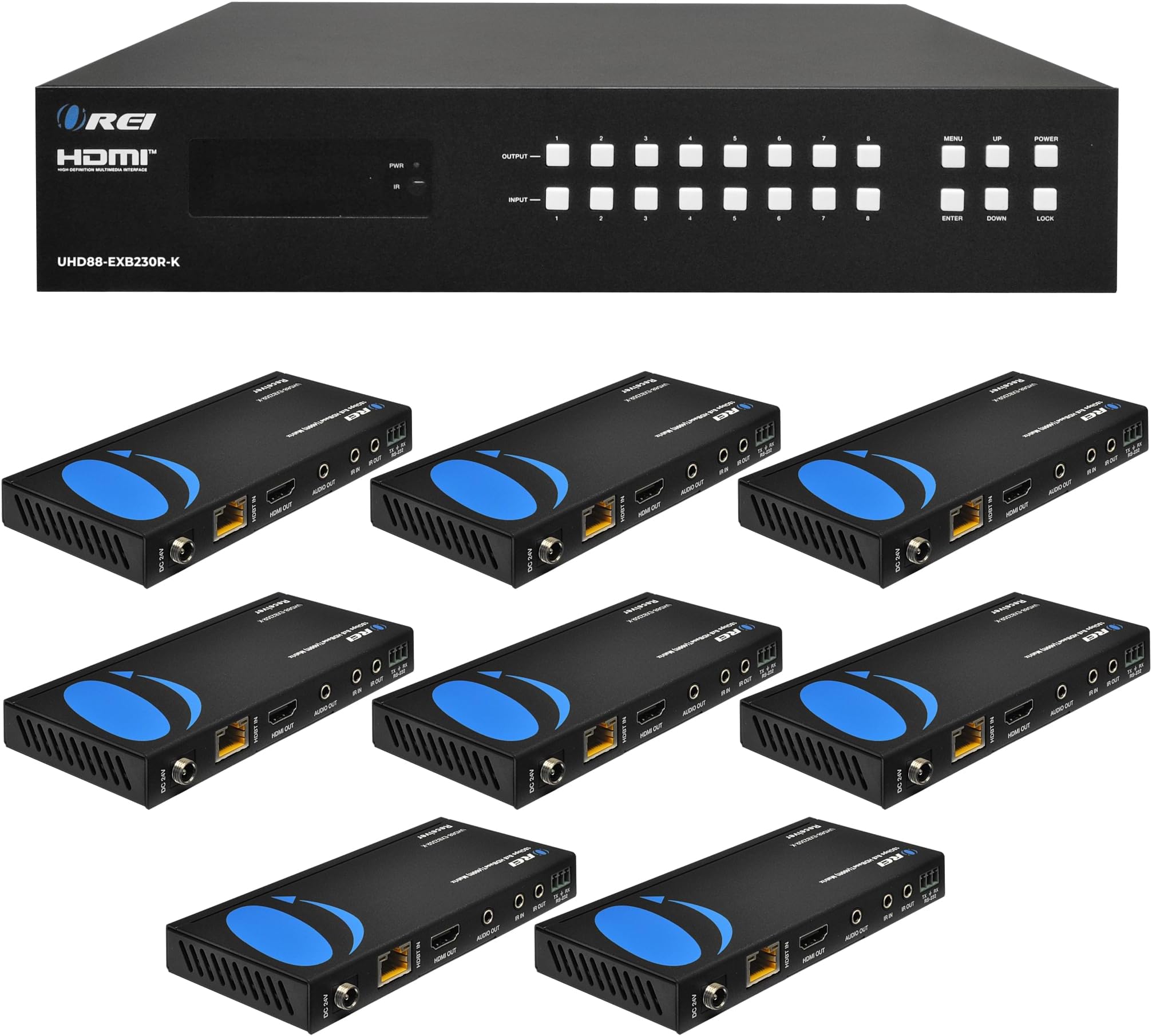 Amazon.com: OREI 4K 8X8 HDMI Matrix Extender- HDBaseT 4K@60Hz Over ...