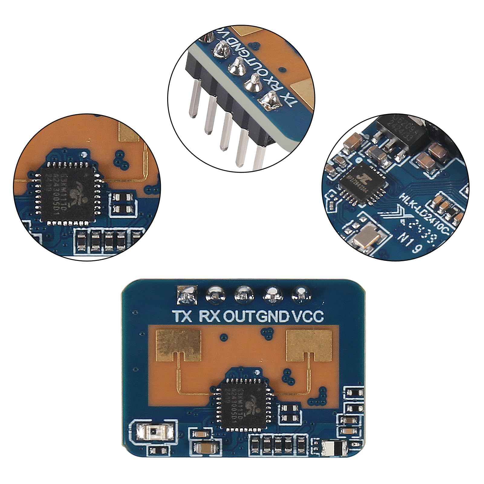 Snapklik.com : 2PCS LD2410C Sensor Module HLK-LD2410 Human Presence ...