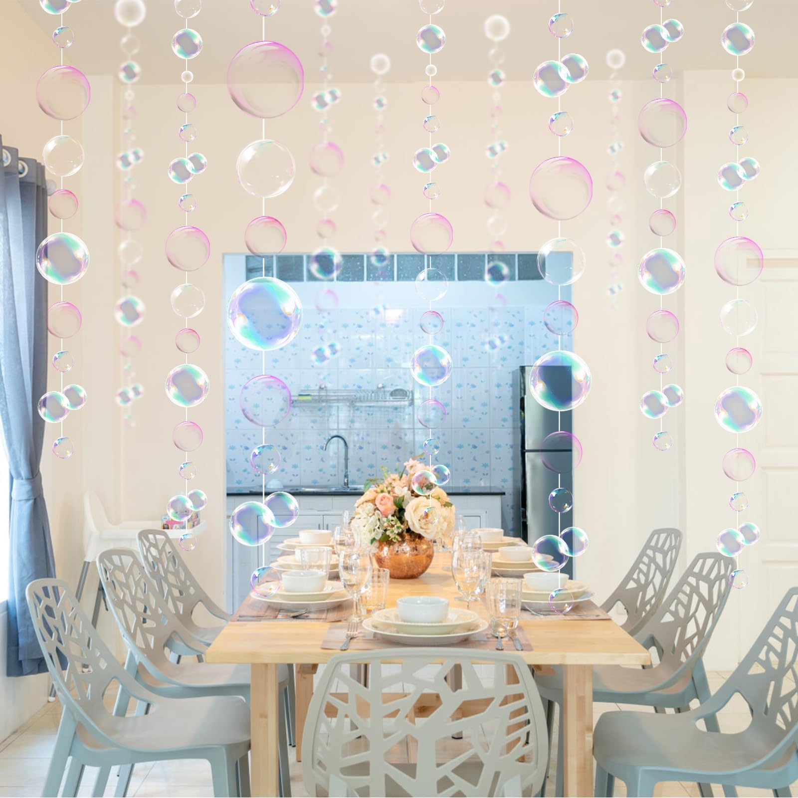 Amazon.com: 4 Pcs Bubble Garland Under The Sea, Hanging Bubbles ...