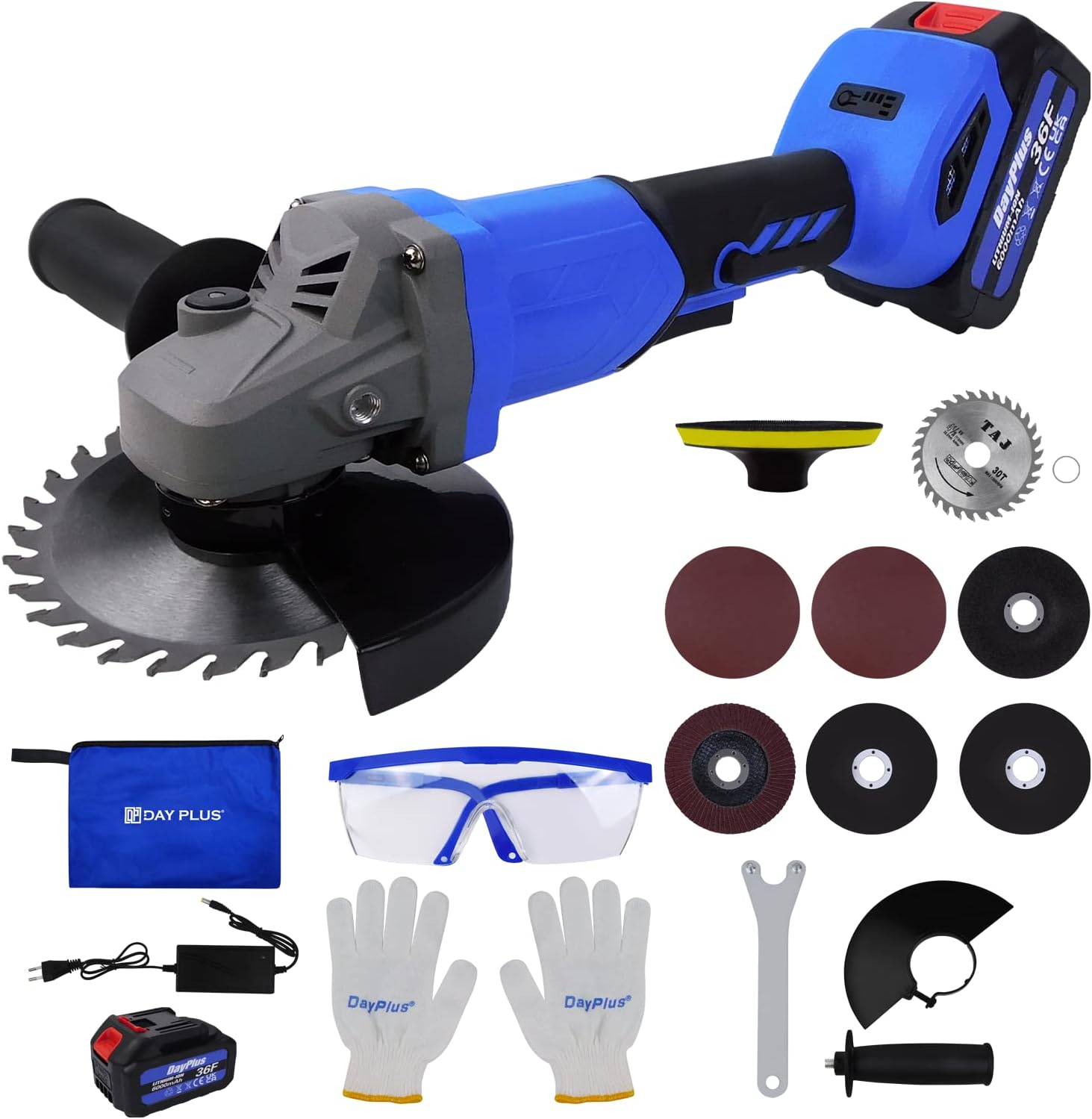 125mm Portable Electric Brushless Angle Grinder, 4-Inch Hand Held ...
