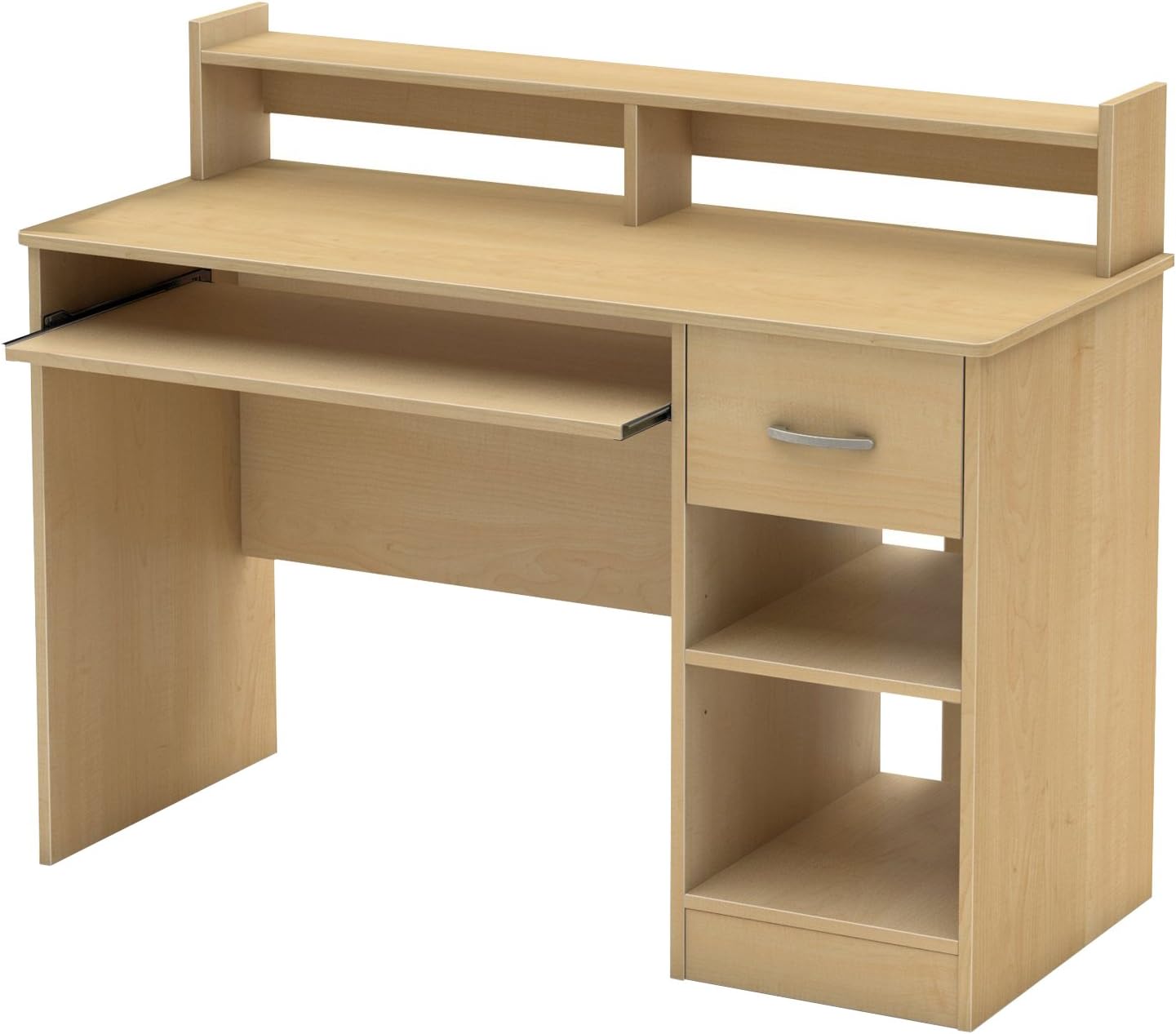 Amazon.com: South Shore Axess Desk with Keyboard Tray, Natural Maple ...