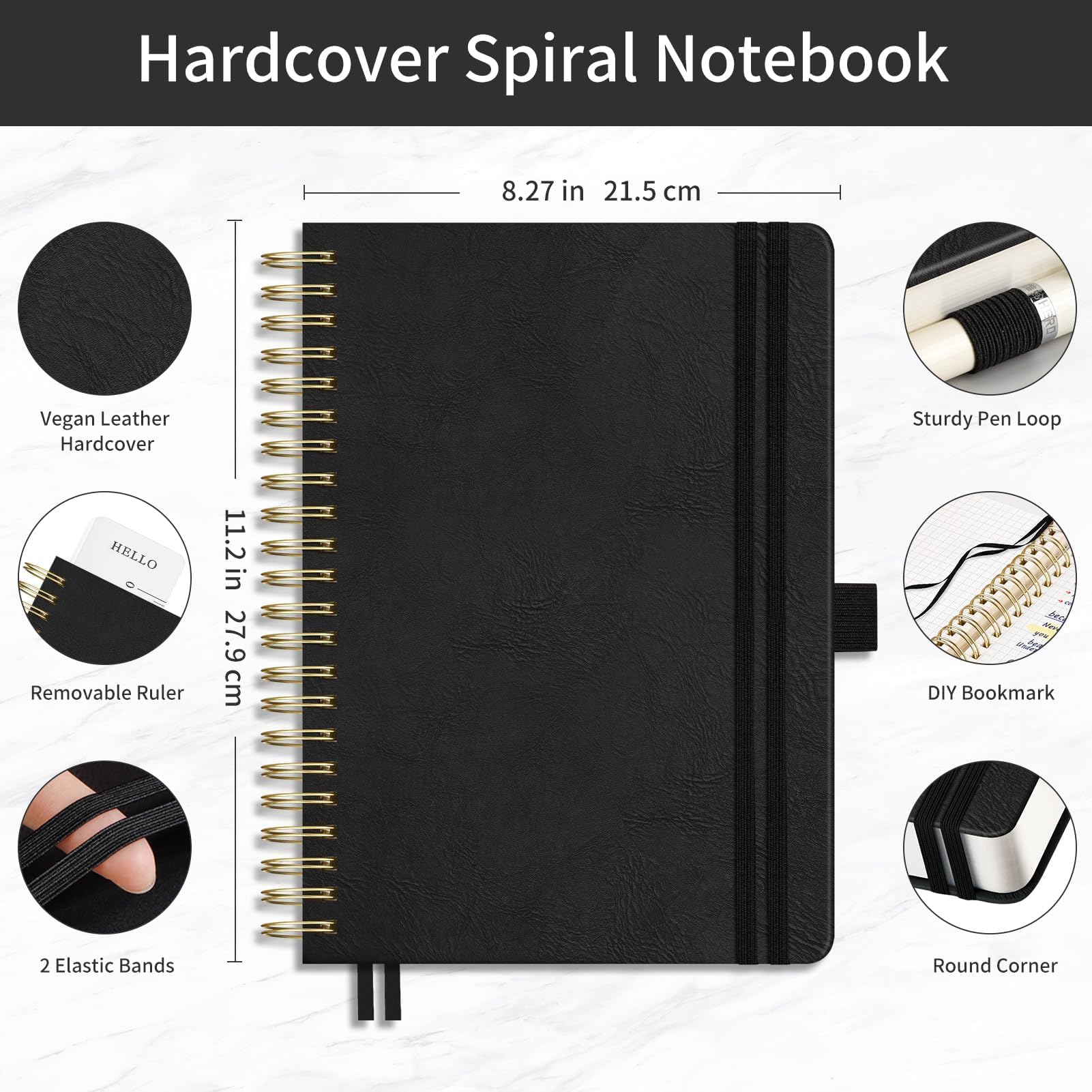 Snapklik.com : Spiral Graph Paper Notebook - 300 Pages, 100 GSM Thick ...
