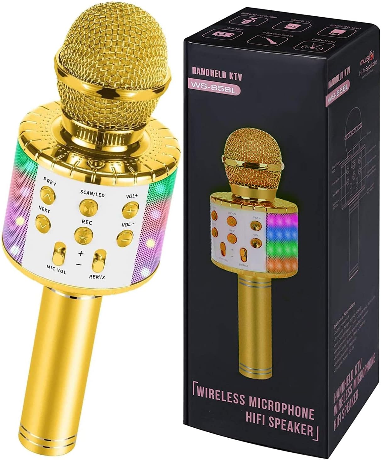 Microphone for Kids, Microphone Machine for Girl Karaoke Wireless ...