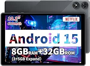 Amazon.com: NEWISION Tablet Android 15 de 10 pulgadas, 8 GB de RAM, 32 ...