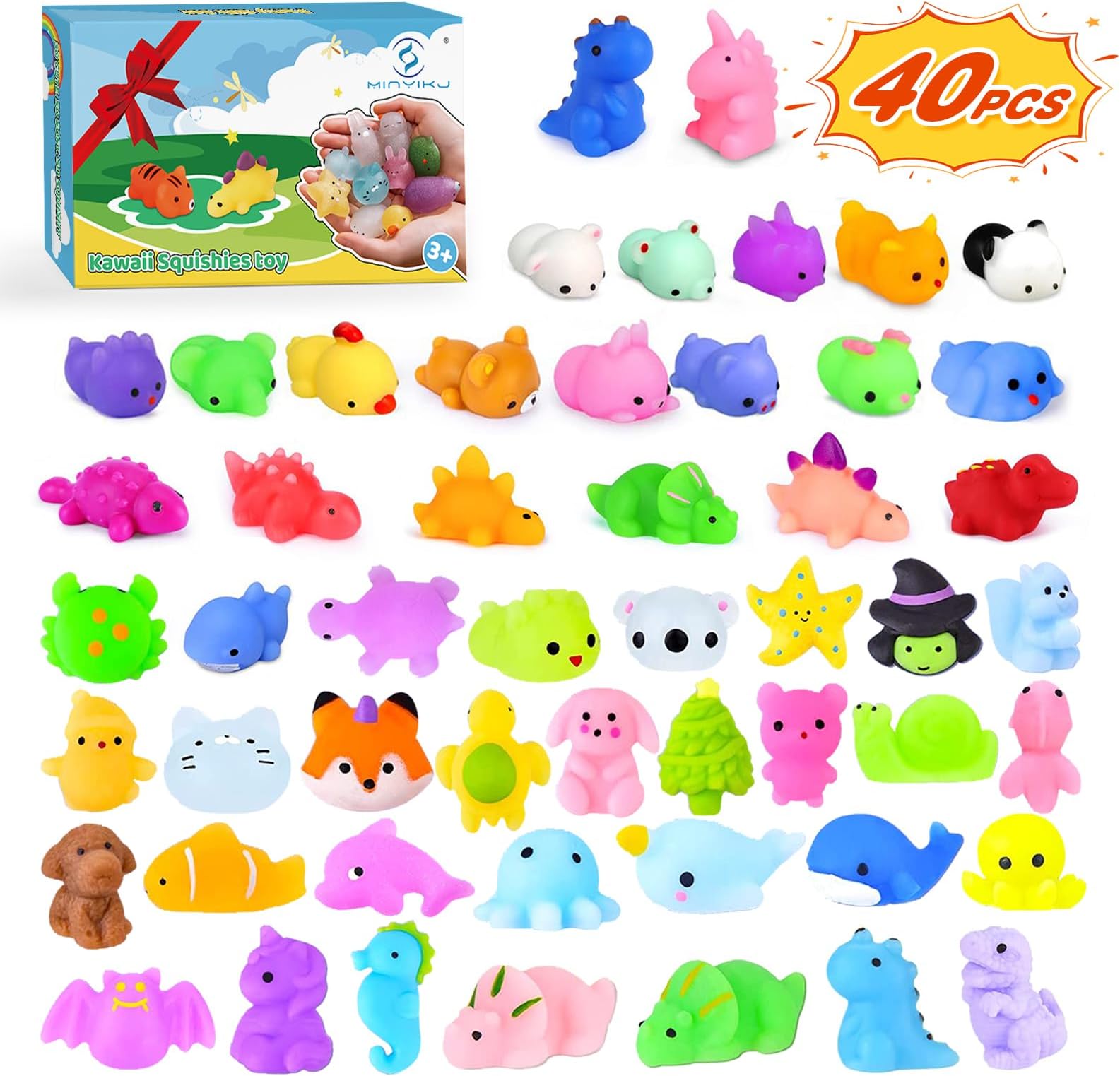 GAMINICS Mochi Squishy Toys 36 PCS Mini Squishy Animals Toys Squishies ...