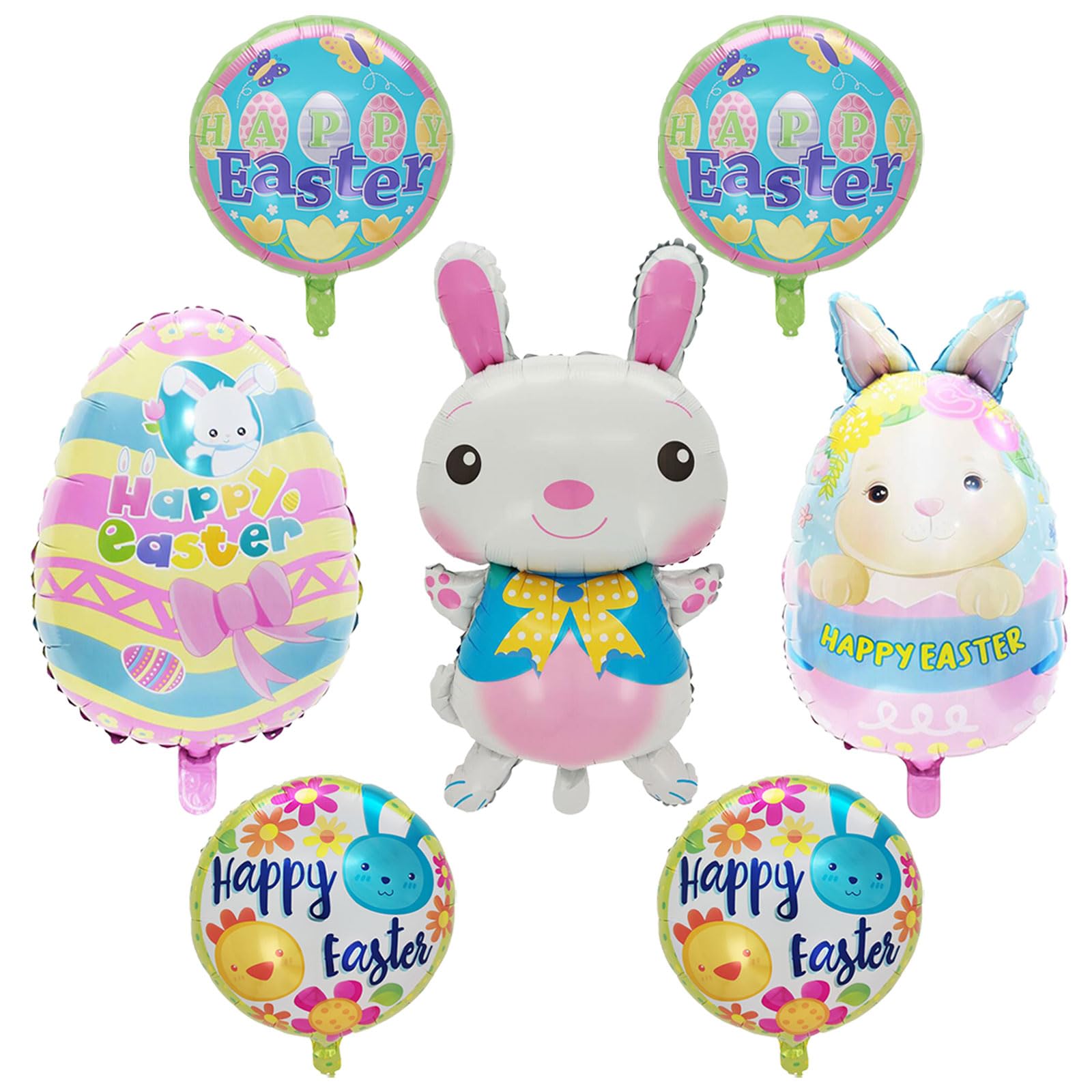 Snapklik.com : Easter Balloon Set - Bunny And Egg Mylar Balloons For ...