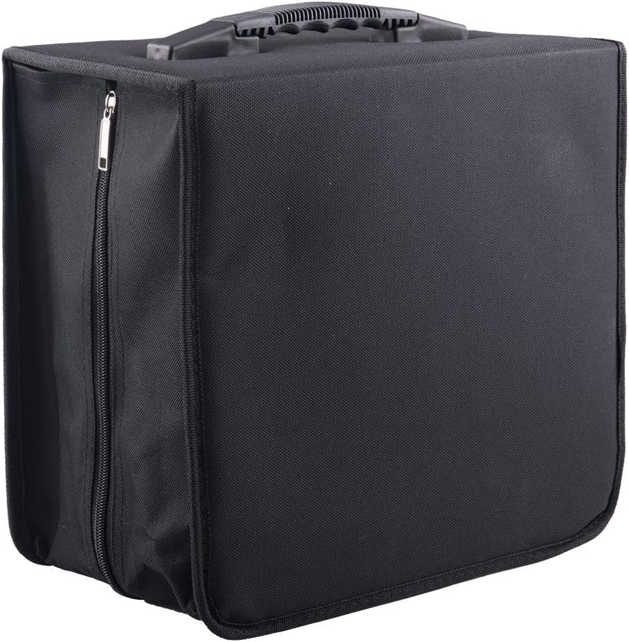 Fasmov Polyester 400 Disc CD/DVD Binder DVD Wallet Case, Black : Amazon ...