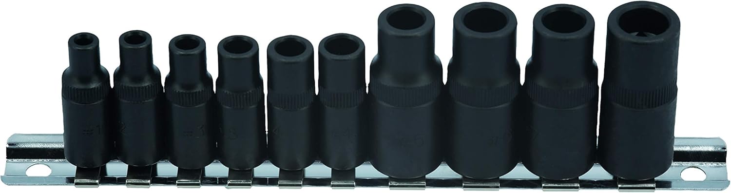 Amazon.com: LASER TOOLS Laser 7901 Tap Socket Set 3/8" D, 1/4" D 10pc ...