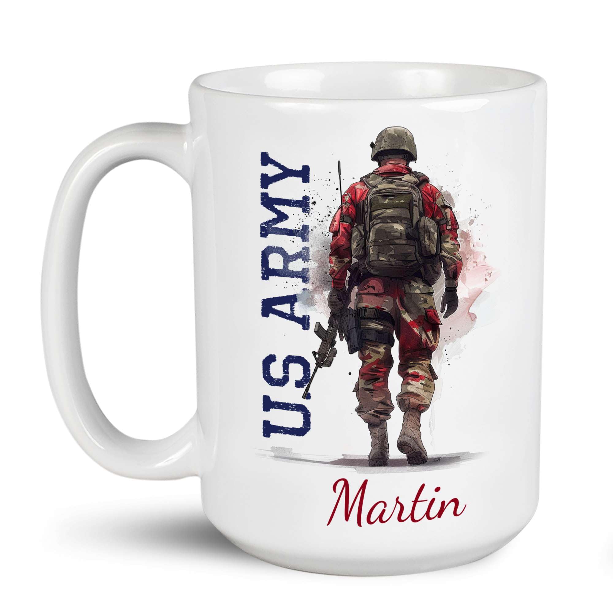 Amazon.com: FABGIFT Proud US Army Coffee Mugs, Personalized Awesome ...