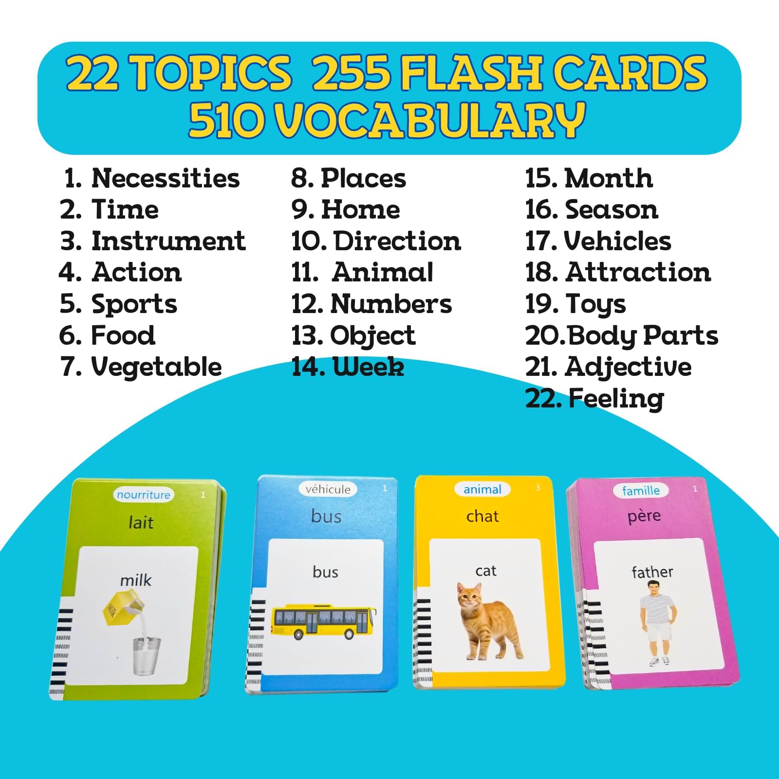 Snapklik.com : ZEENKIND French & English Talking Flash Cards