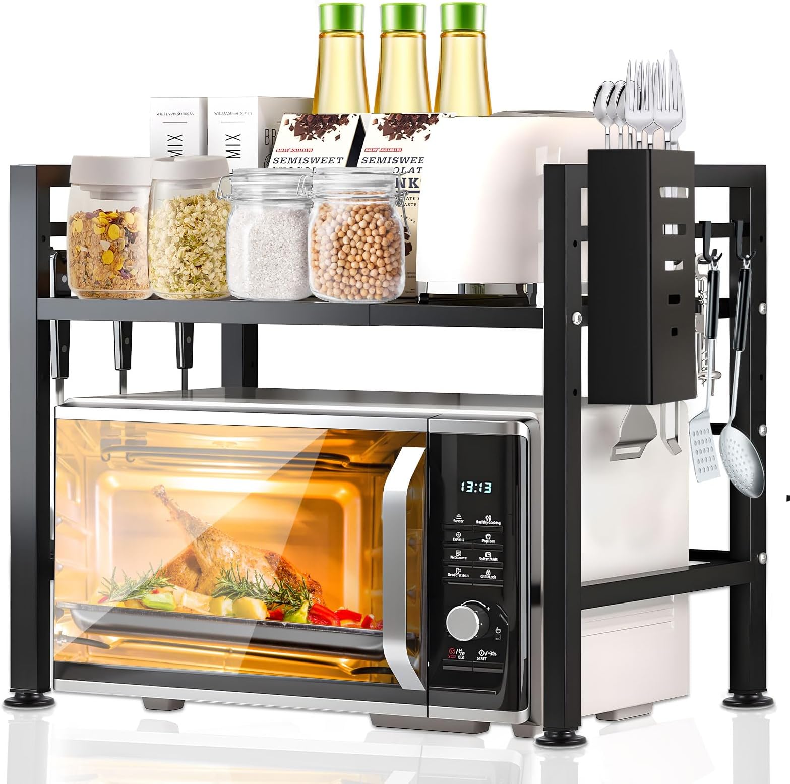 Purpledi 2 Niveaux Support de Four à Micro-Ondes Extensible, Etagere ...