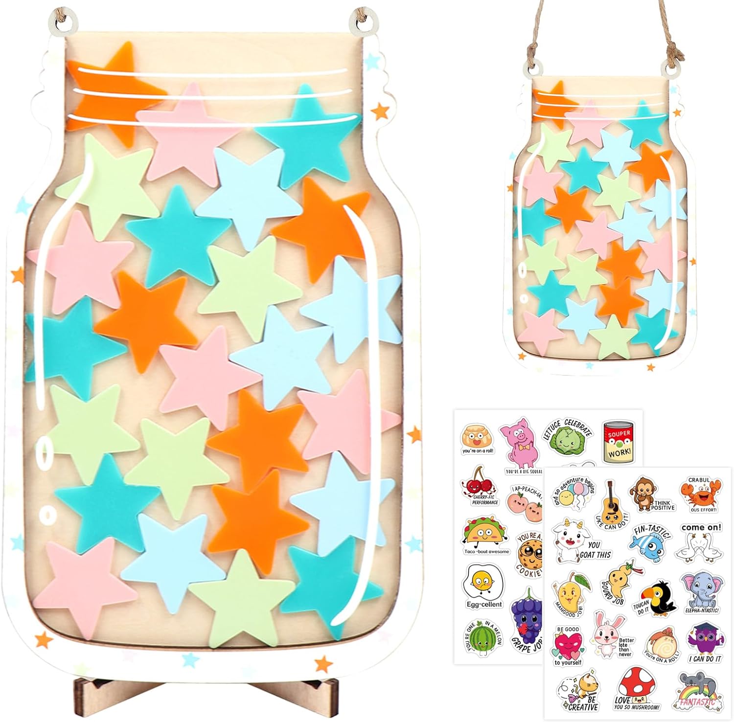 Amazon.com: BestYiJo Stars Reward Jar for Kids, Incentive Jars ...