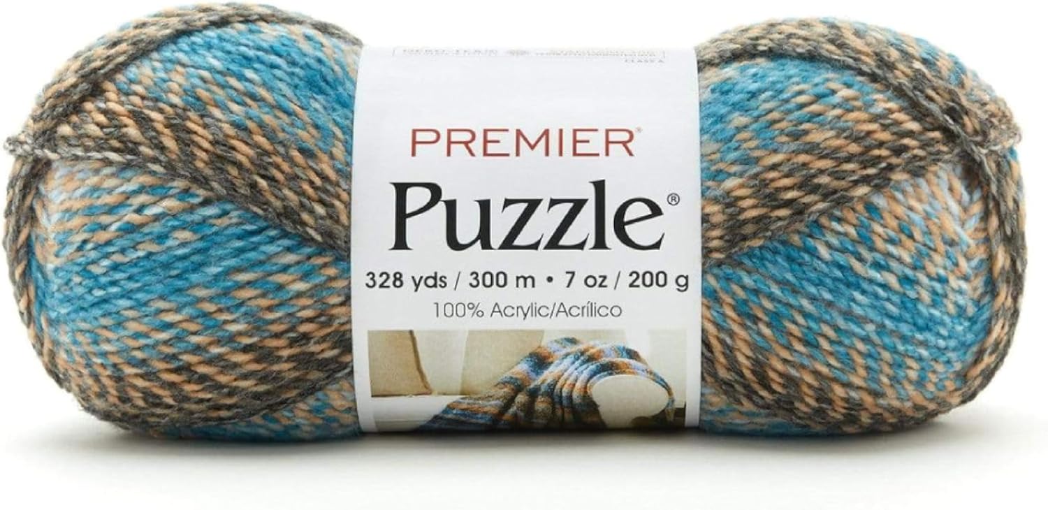 Amazon.com: Premier Yarns Puzzle Yarn, Made of Acrylic, Ideal Knitting ...