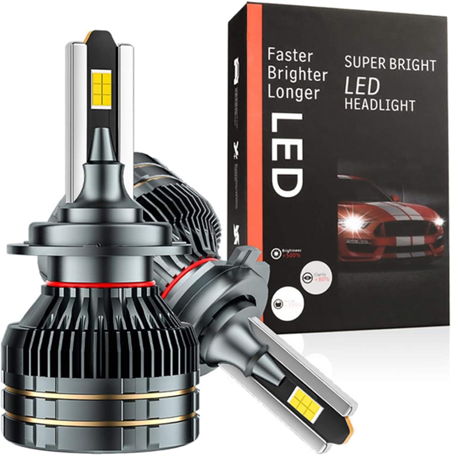 Amazon.co.jp: LED Headlight Bulbs, Brighter High Power 110W LED Bulbs ...