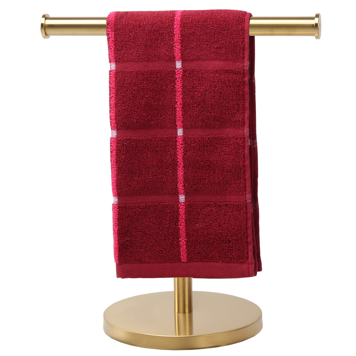 TocTen Hand Towel Holder Stand, T-Shape Hand Towel Rack for Bathroom ...