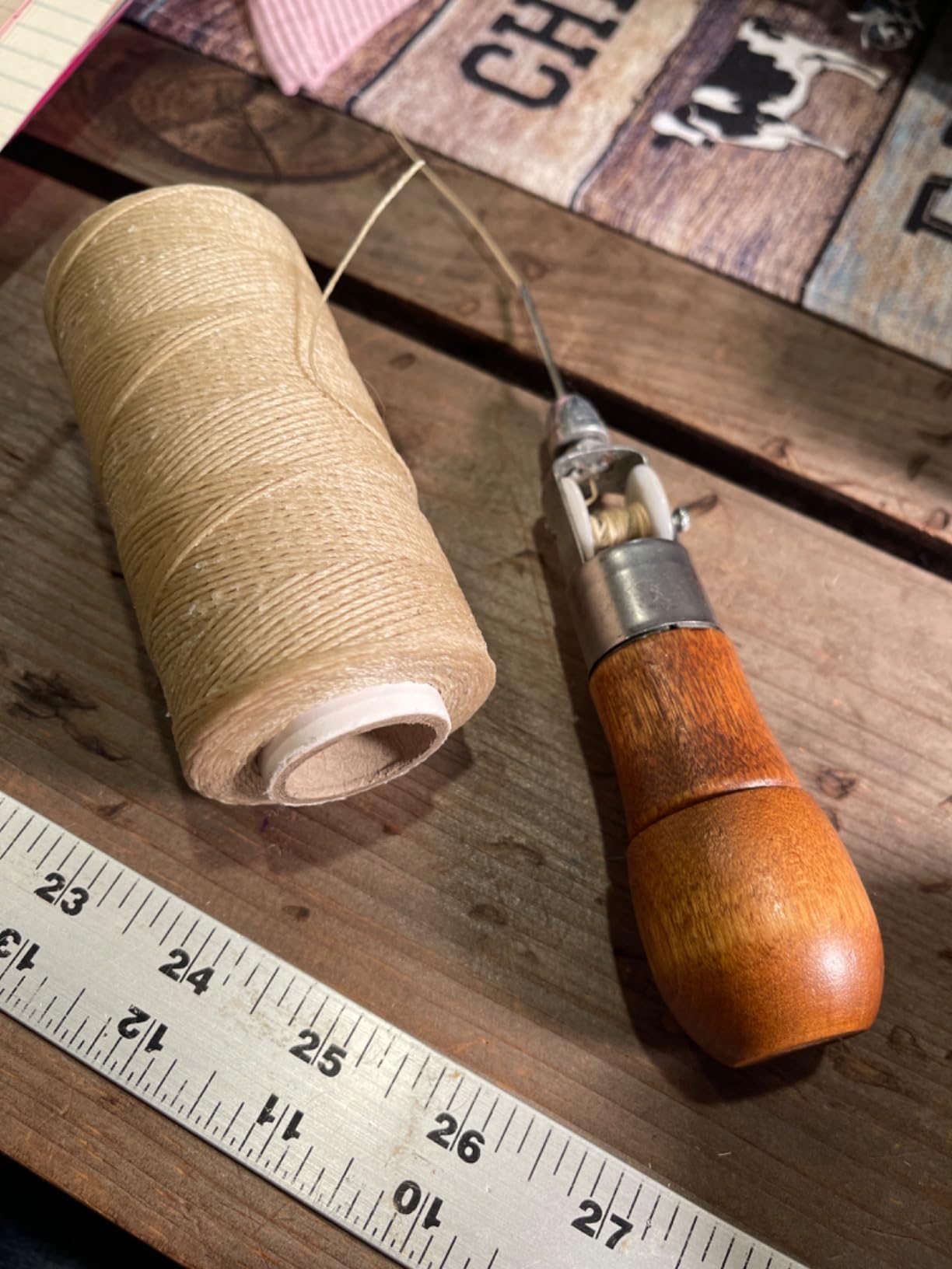 Amazon.com: Tandy Leather Sewing Awl Thread Natural 4 Ounce Spool 1205-04
