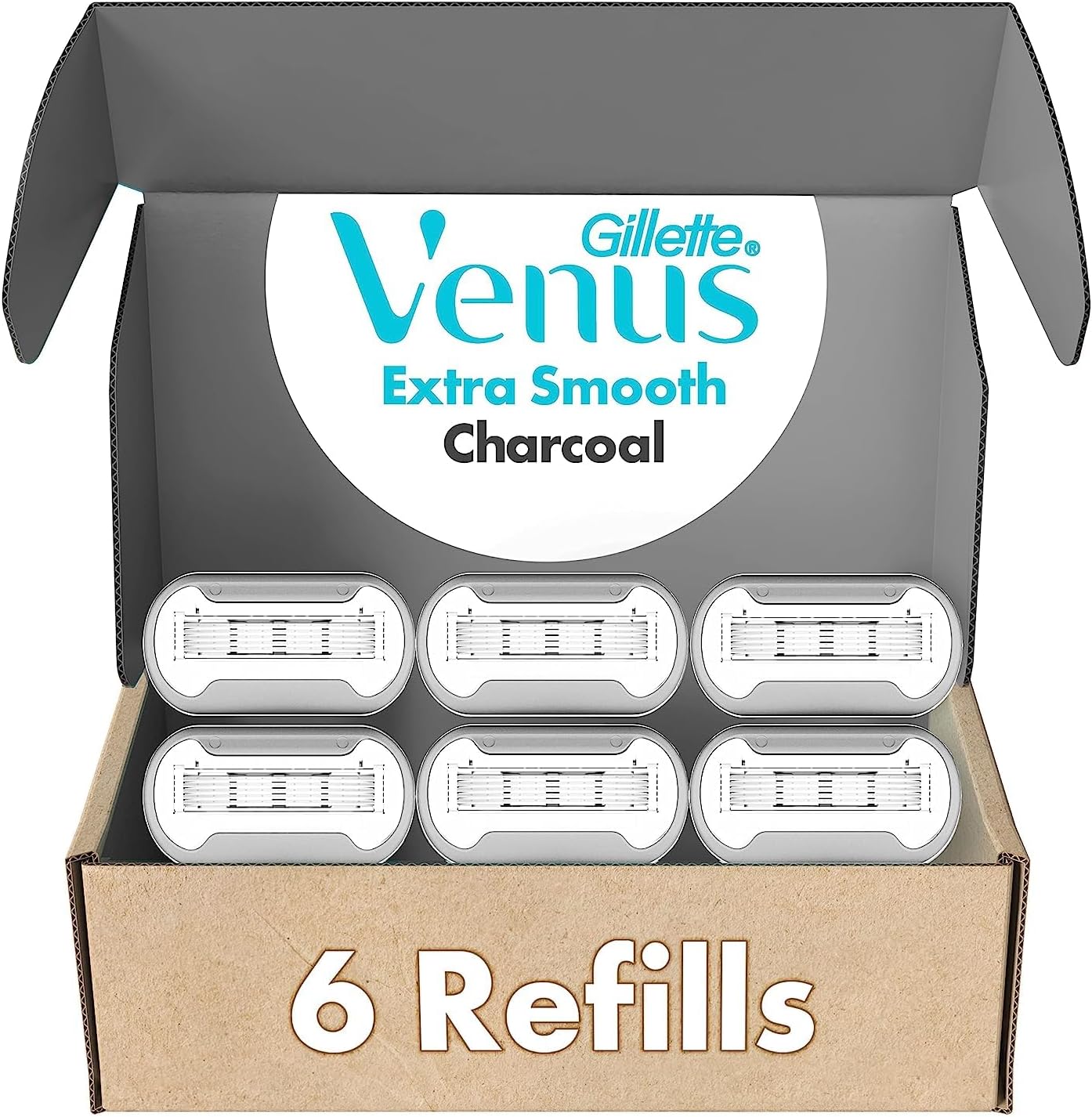 Amazon.com: Gillette Venus Extra Smooth Charcoal Women's Razor Blade ...