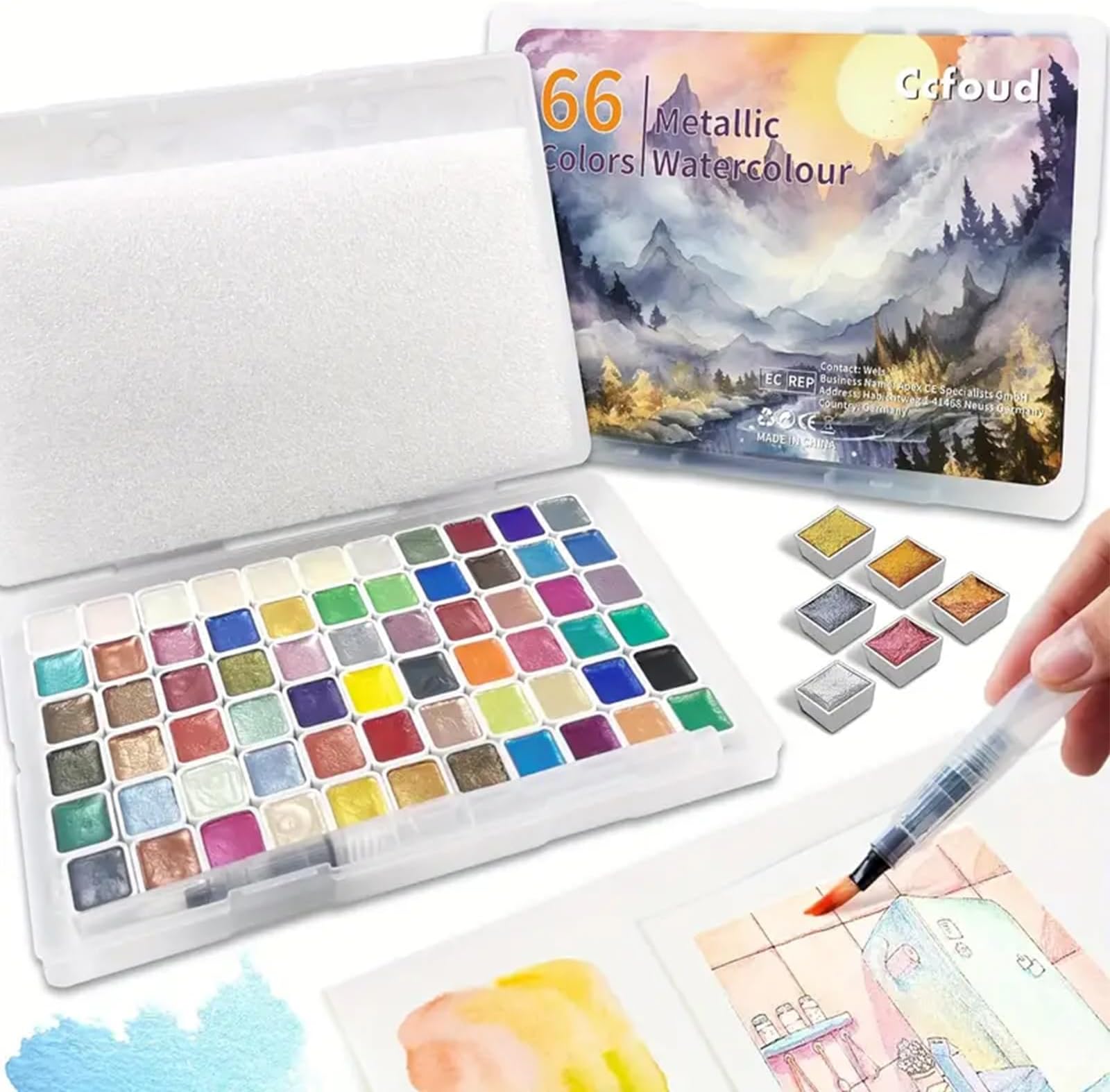 Funcils - Kit de Acuarelas Profesionales Para Niños y Adultos, 50 ...