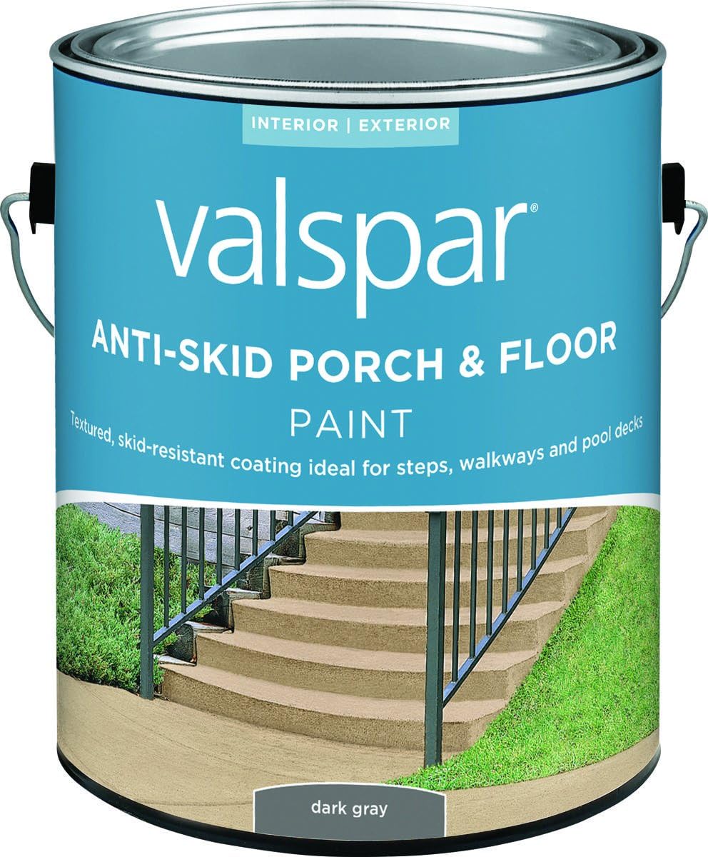 Valspar 024.0082031.007 Anti-Skid Enamel Porch and Floor Paint, 1 gal ...
