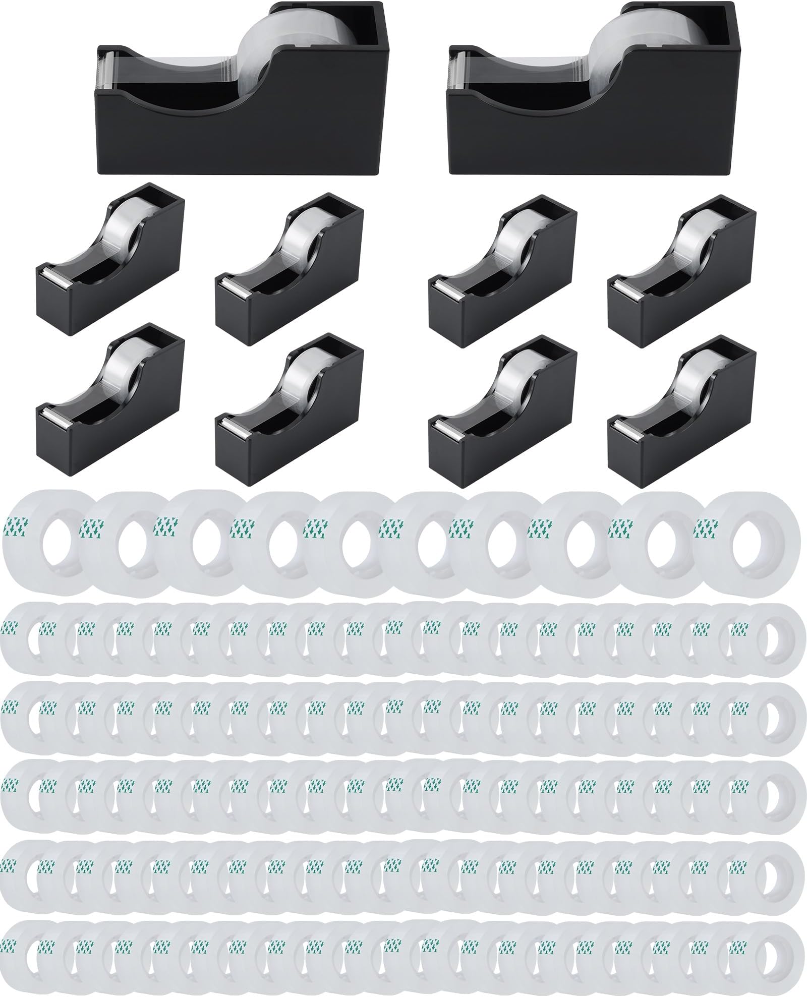 Amazon.com : 6 Rolls Invisible Tape with 2 Refillable Tape Dispensers ...