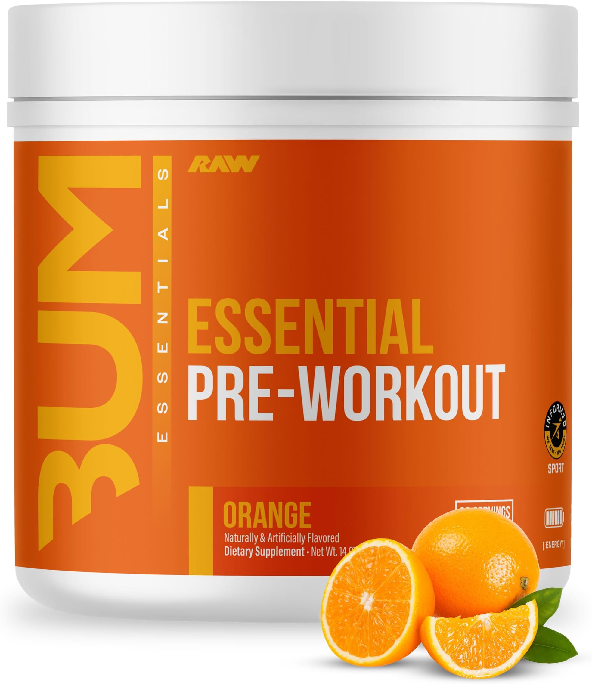 Amazon.com: RAW Essential Pre-Workout Powder (Orange) - Chris Bumstead ...