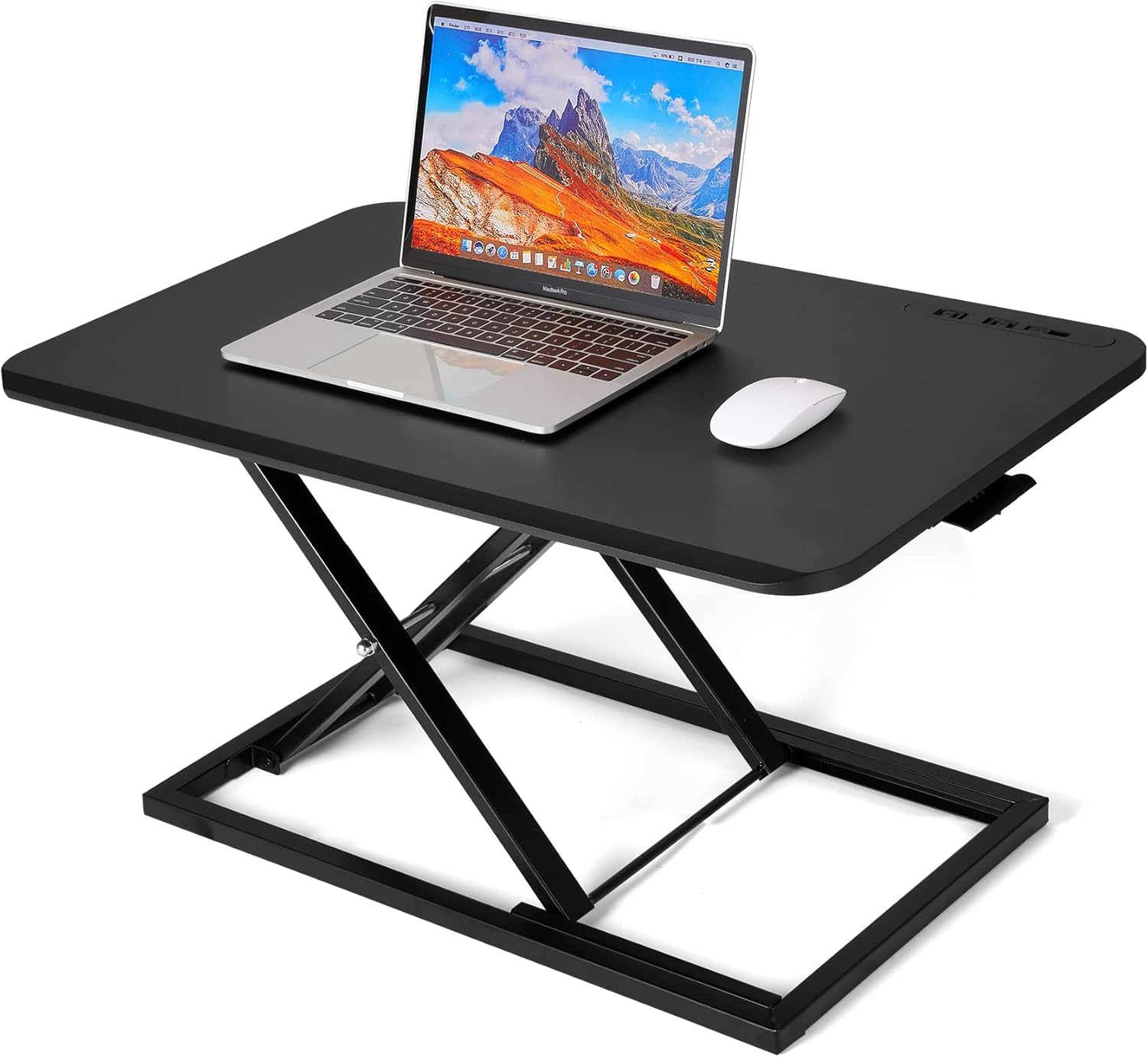 Amazon.com: biueus 32inch Black Standing Desk Converter : Office Products