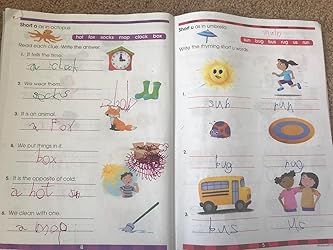 Amazon.com: School Zone - Beginning Reading Workbook - 64 Pages, Ages 6 ...