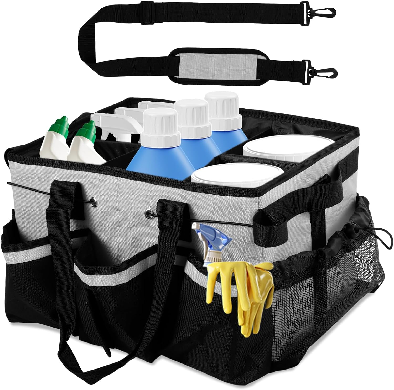 KTCINA Large Cleaning Caddy Bag, Cleaner Caddy Organizer with Handle ...