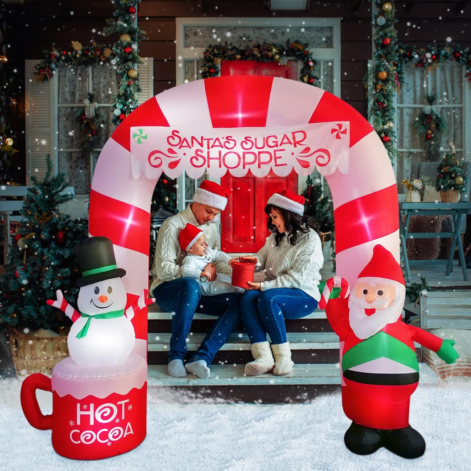 Amazon.com: TATCNESD Inflatables Outdoor Christmas Decorations -8 FT ...