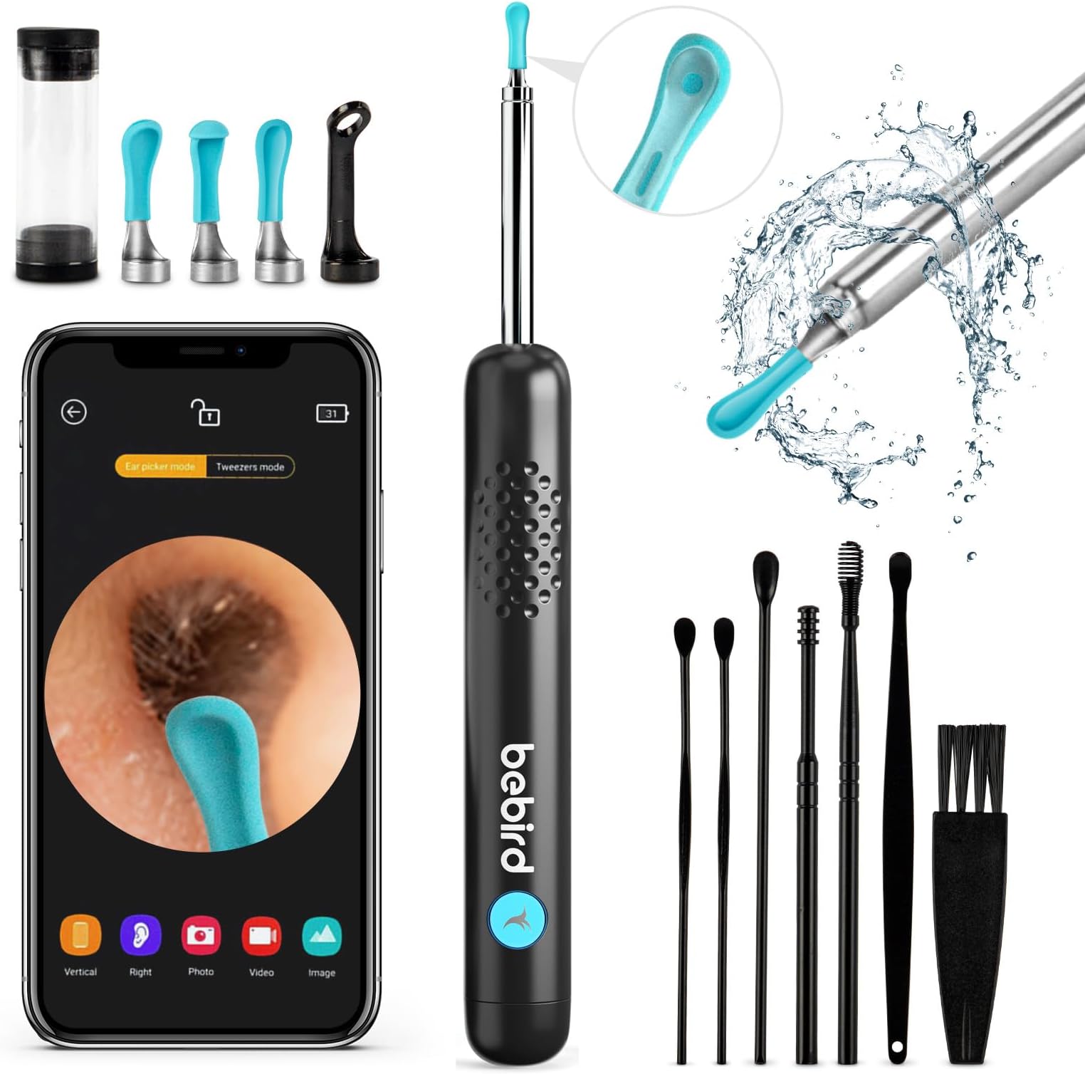 Amazon.com: Ear Wax Removal, Ear Cleaner with Camera, Ear Cleaning Kit ...