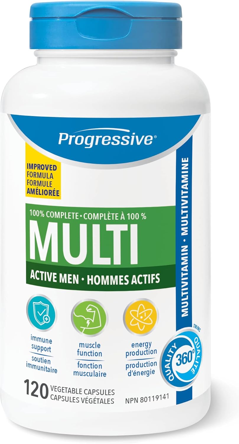 Progressive Multivitamin for Active Men 120 Count, With Ashwagandha ...