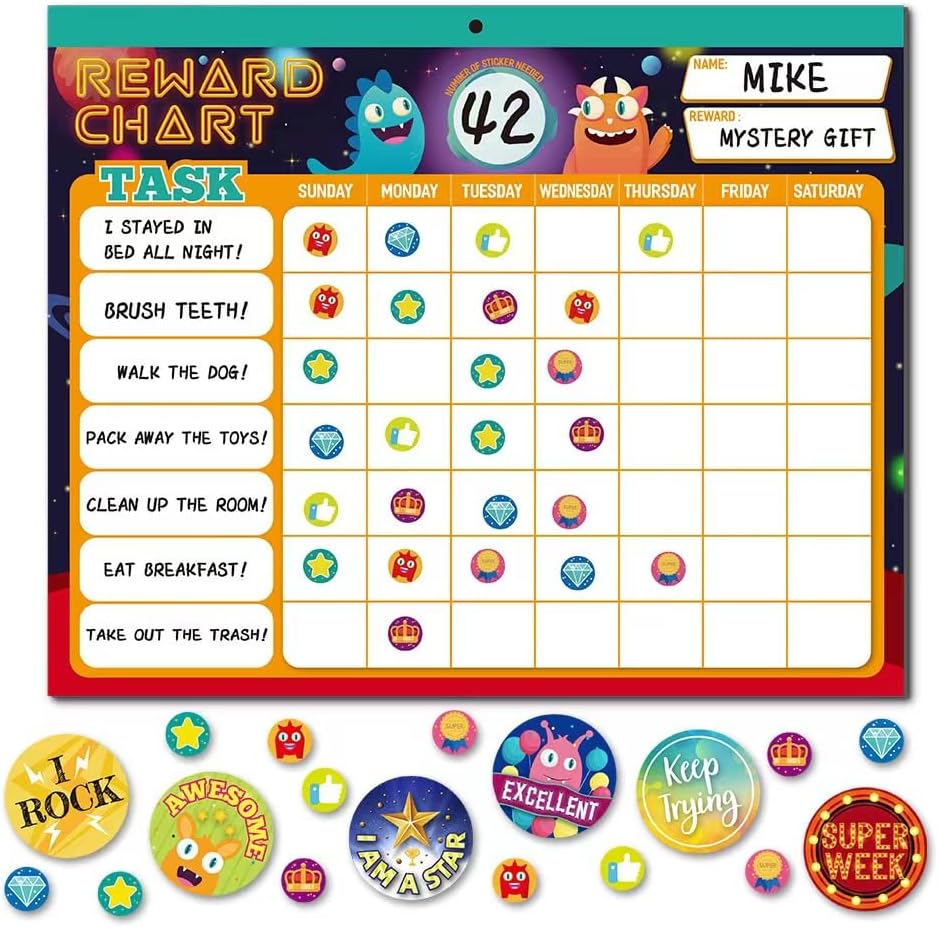 Amazon.com : HAIYISHIYE Reward Chart for Kids,Magnetic Kids Behavior ...