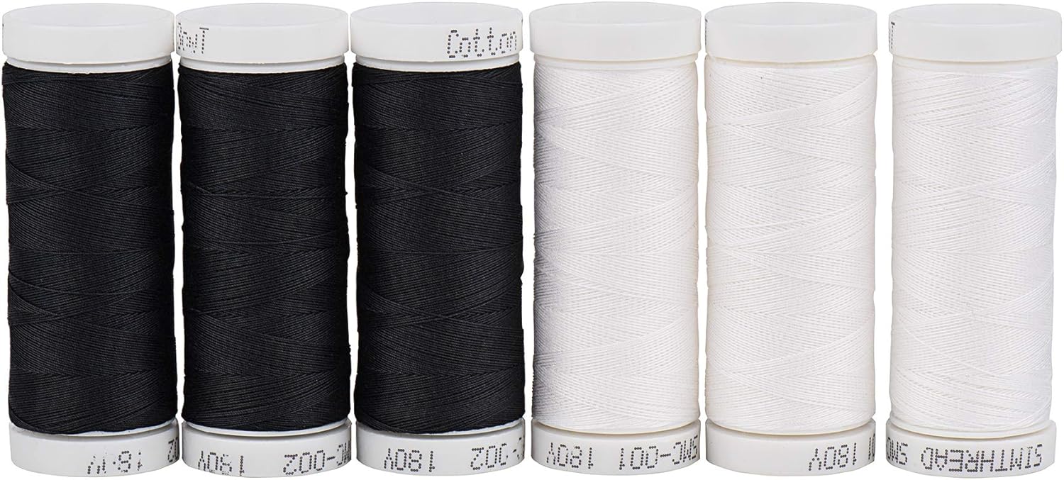 Amazon.com: Simthread 50WT Cotton Embroidery Sewing Thread for Hand or ...