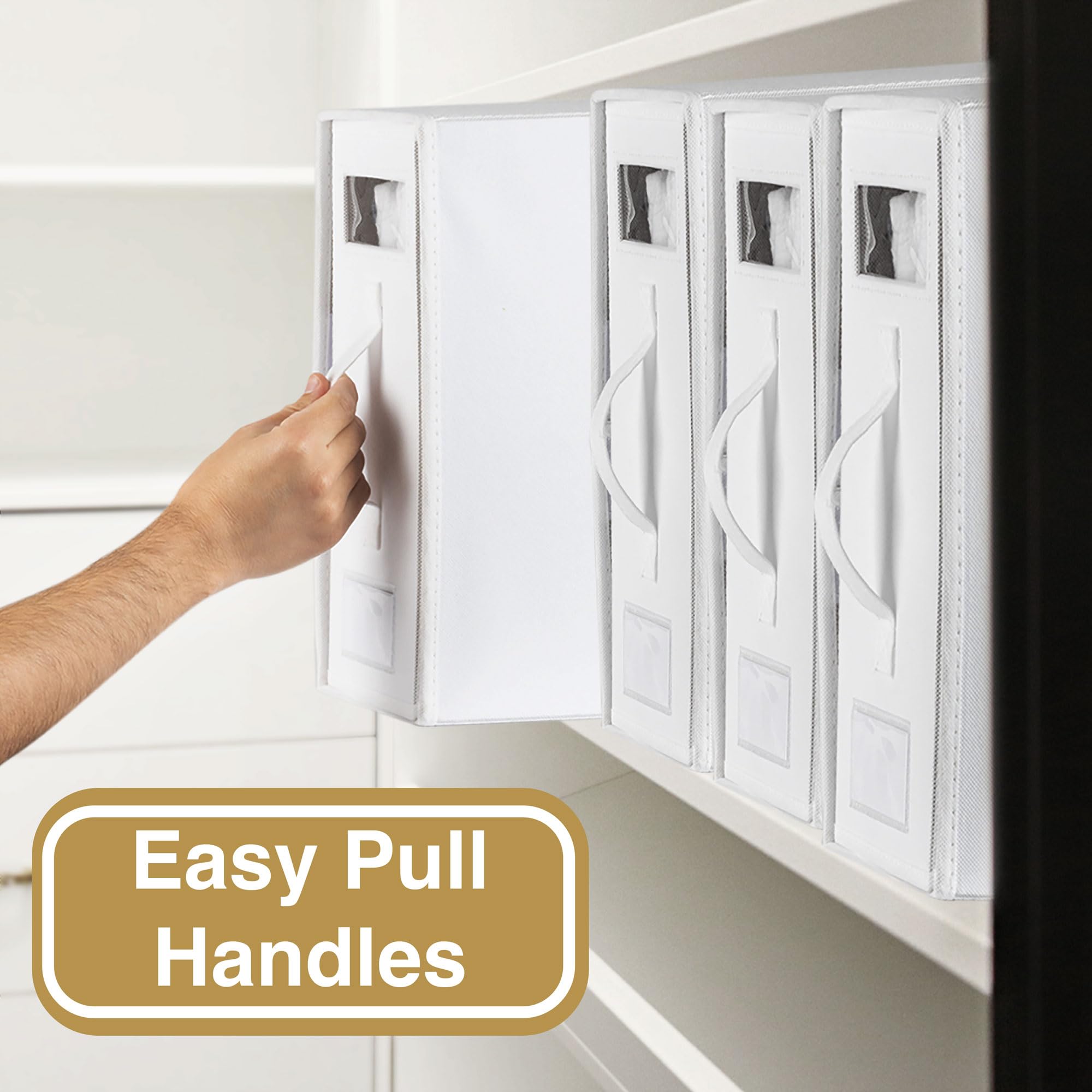 Snapklik.com : 6 Pack Bed Sheet Organizers, Foldable Linen Closet ...