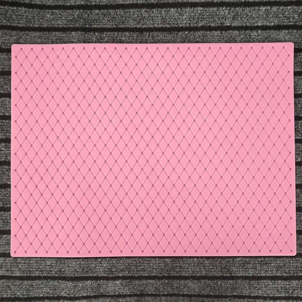 Amazon.com: Grid Pattern Cake Mat Silicone Fondant Cake Lace Mat Floral ...