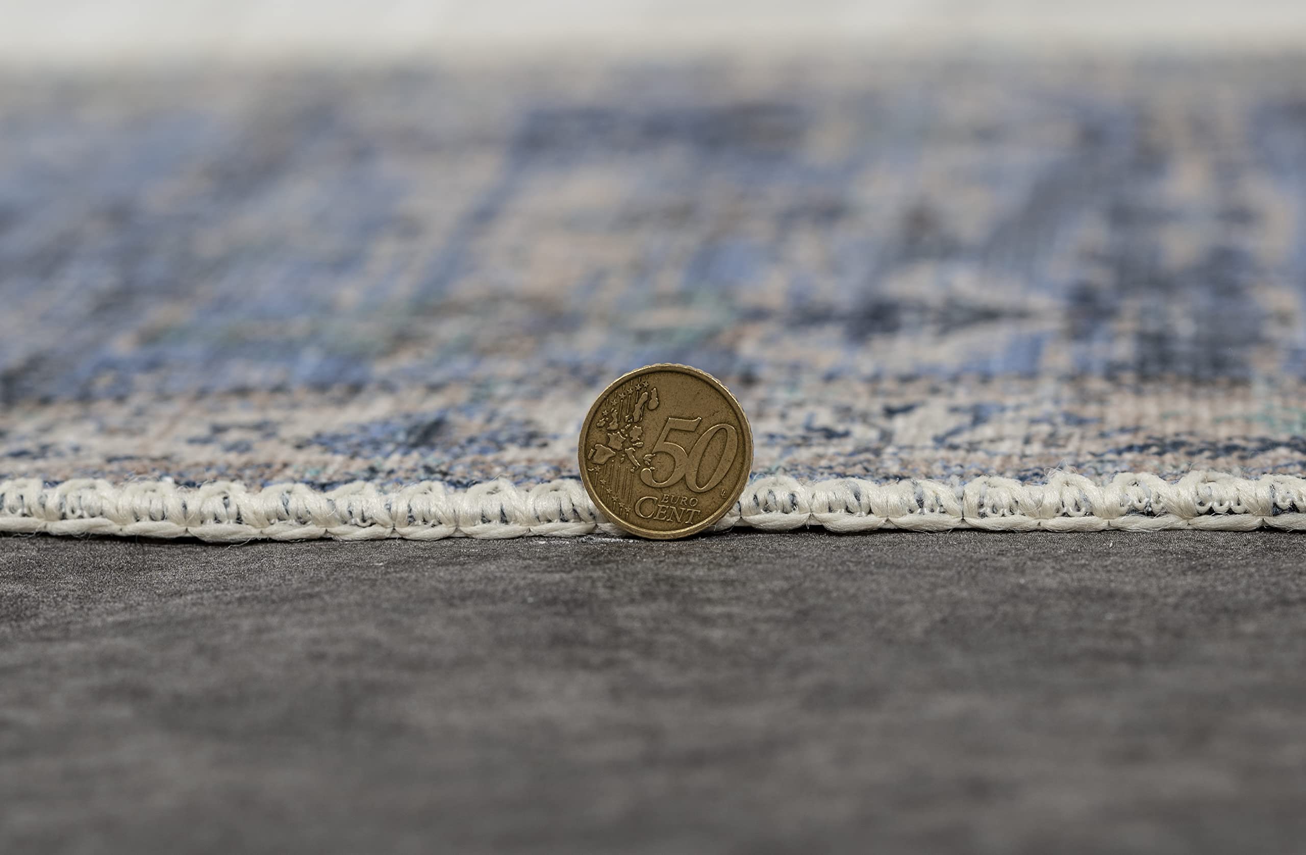 Adiva Rugs Machine Washable Area Rug with Non Slip Backing for Living ...