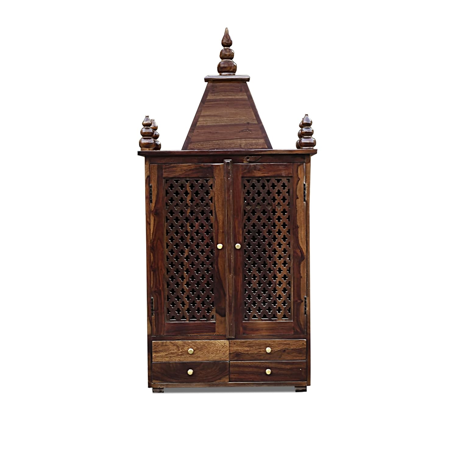 Ritvika Furniture Solid Sheesham Wood Temple for Home & Office/Mandir ...