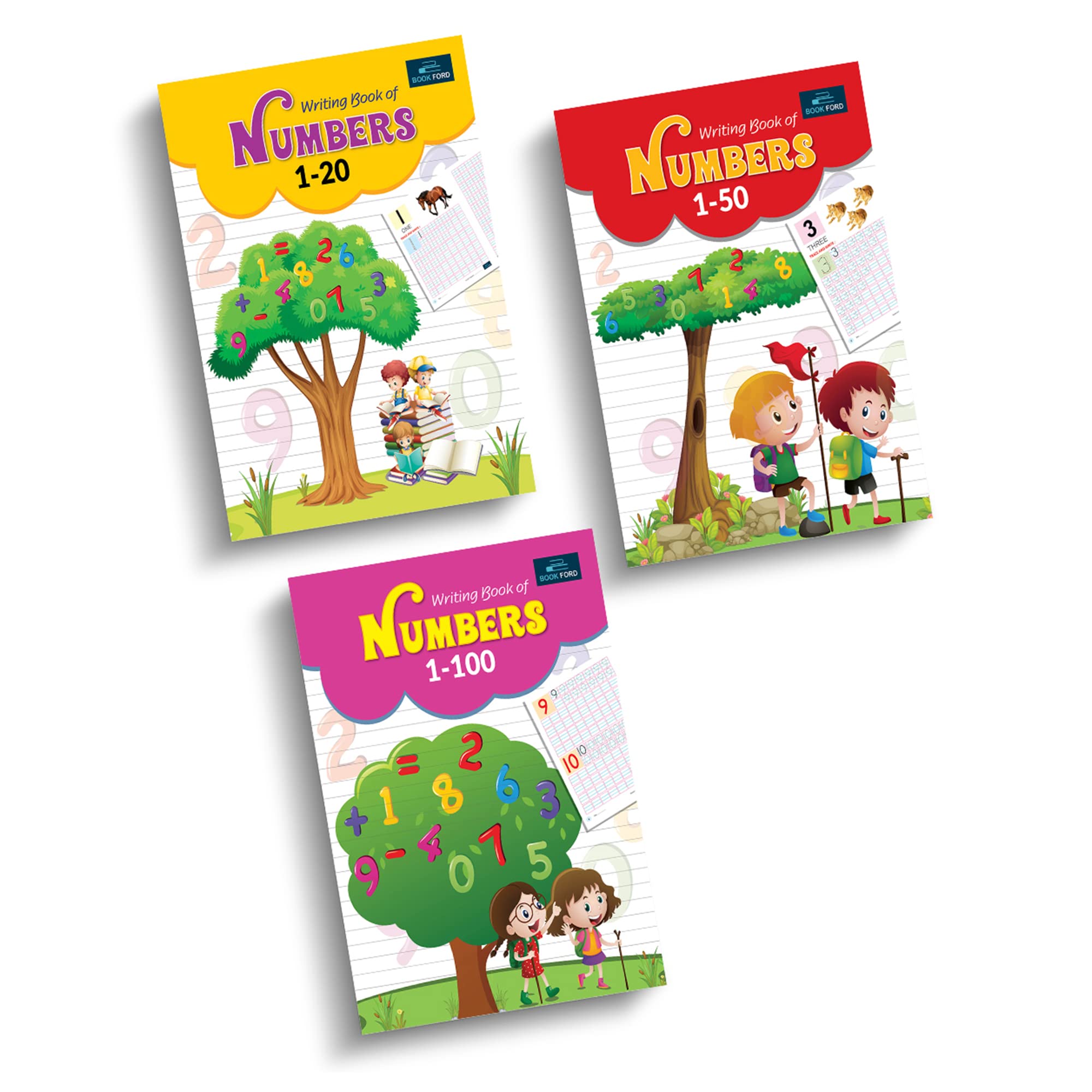 Buy BookFord Writing Books for Kids (Set of 3) - Writing Book of ...